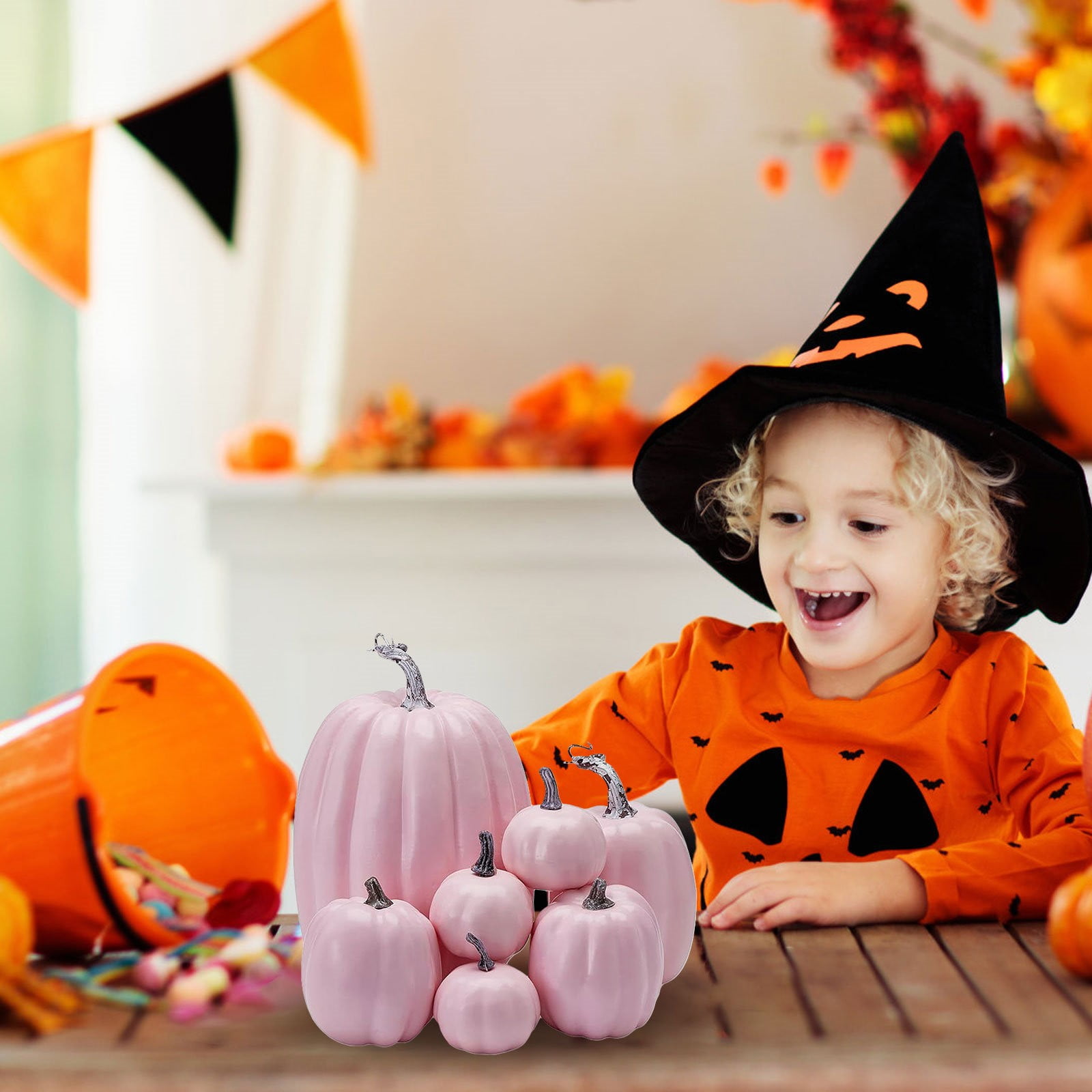 CAIMYY White Faux Pumpkins Set for Fall Decor - Assorted Sizes ...