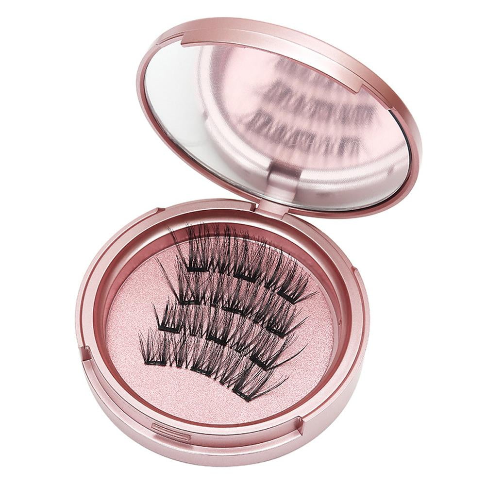 CAIROYAR 2 Pairs Waterproof Magnetic Fake False Eyelashes Long Lashes Extension Natu T8X6 ...