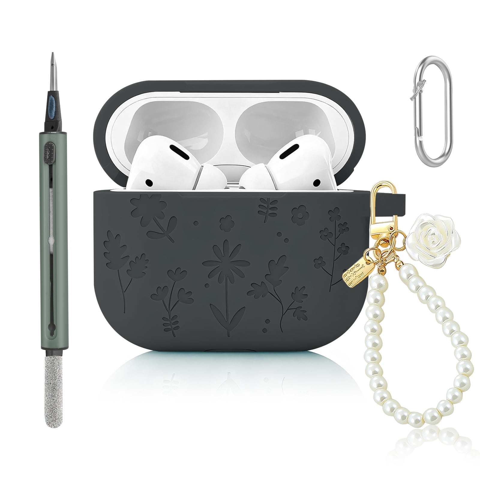 CAISATEQ® Compatible with AirPods Pro 3 Case 2025, Cute Floral Engraved ...