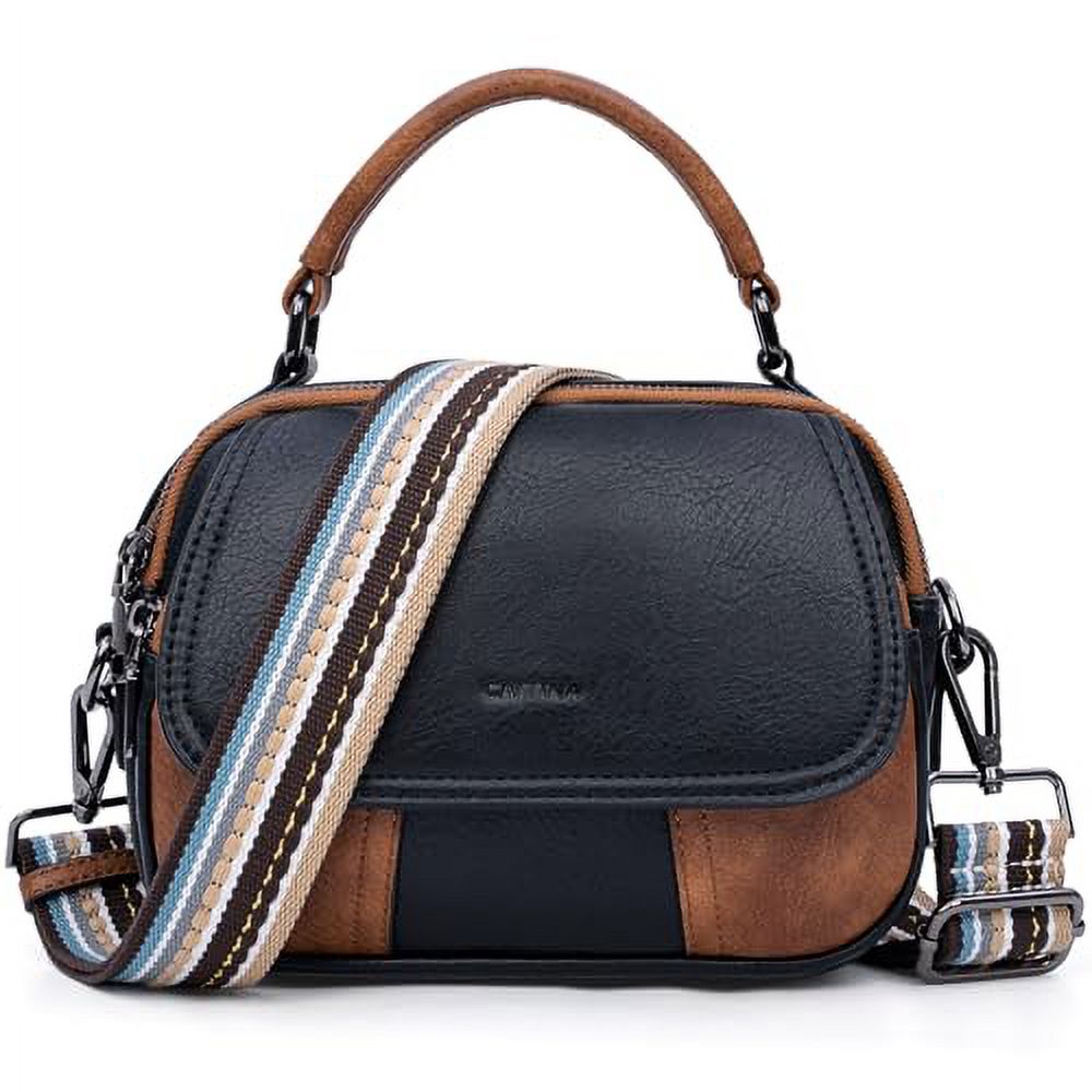 Collections Etc Women's Stylish Double-Handle Zippered 6-Pocket ...