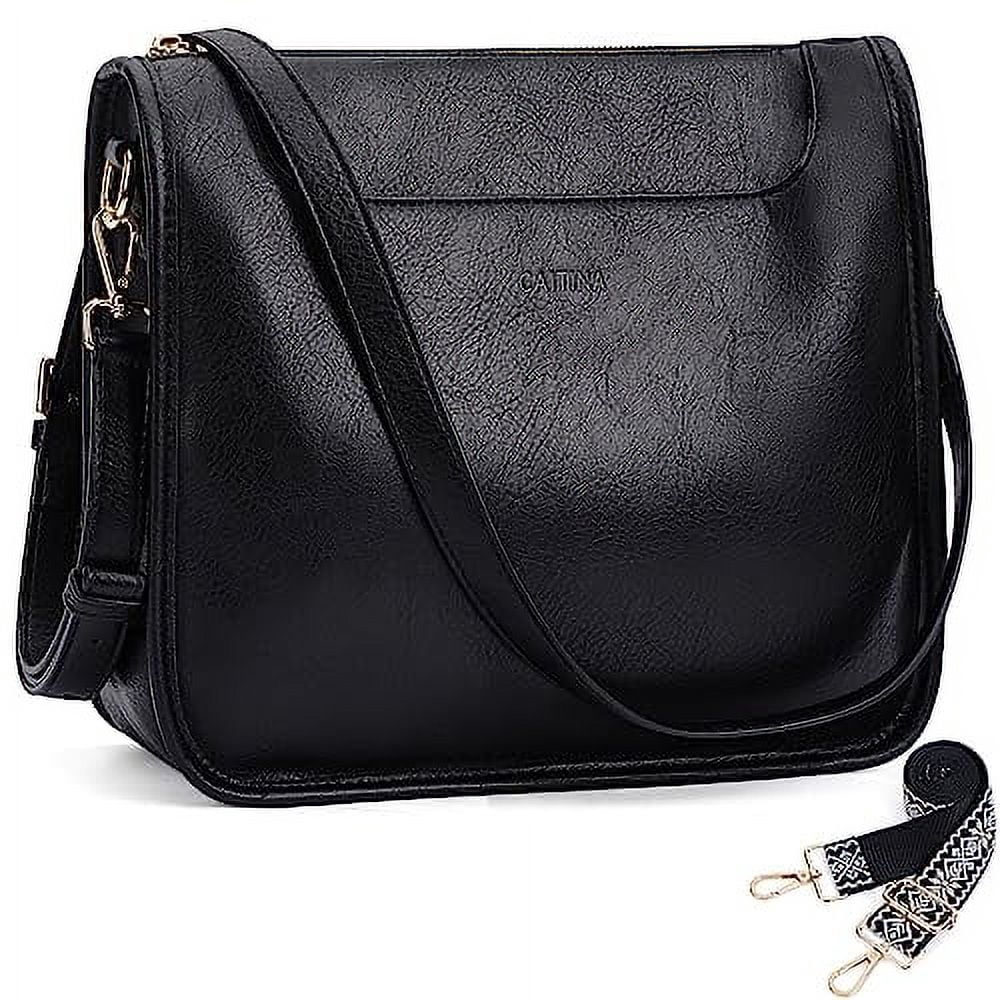 CAITINA Crossbody Bags for Women, 2PCS Adjustable Strap PU Leather ...
