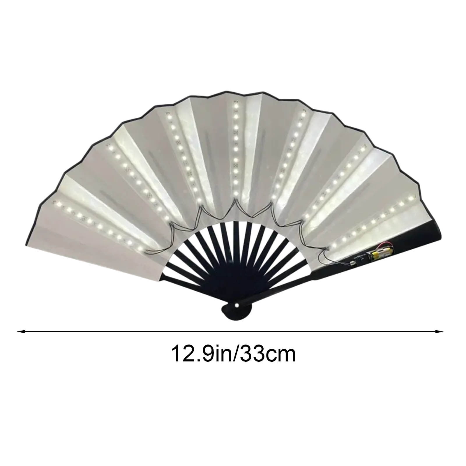 CAITS Holographic Folding Clap Fan - Large Hand Fan with Laser Colors ...