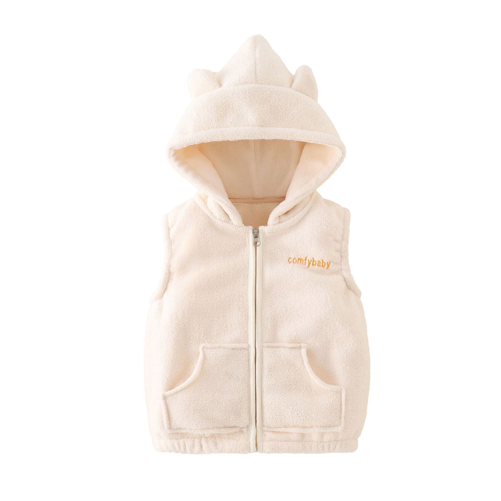 CAIVO Baby Boys Girls Winter Vests Zip Up Cute Soft Sleeveless Jackets ...