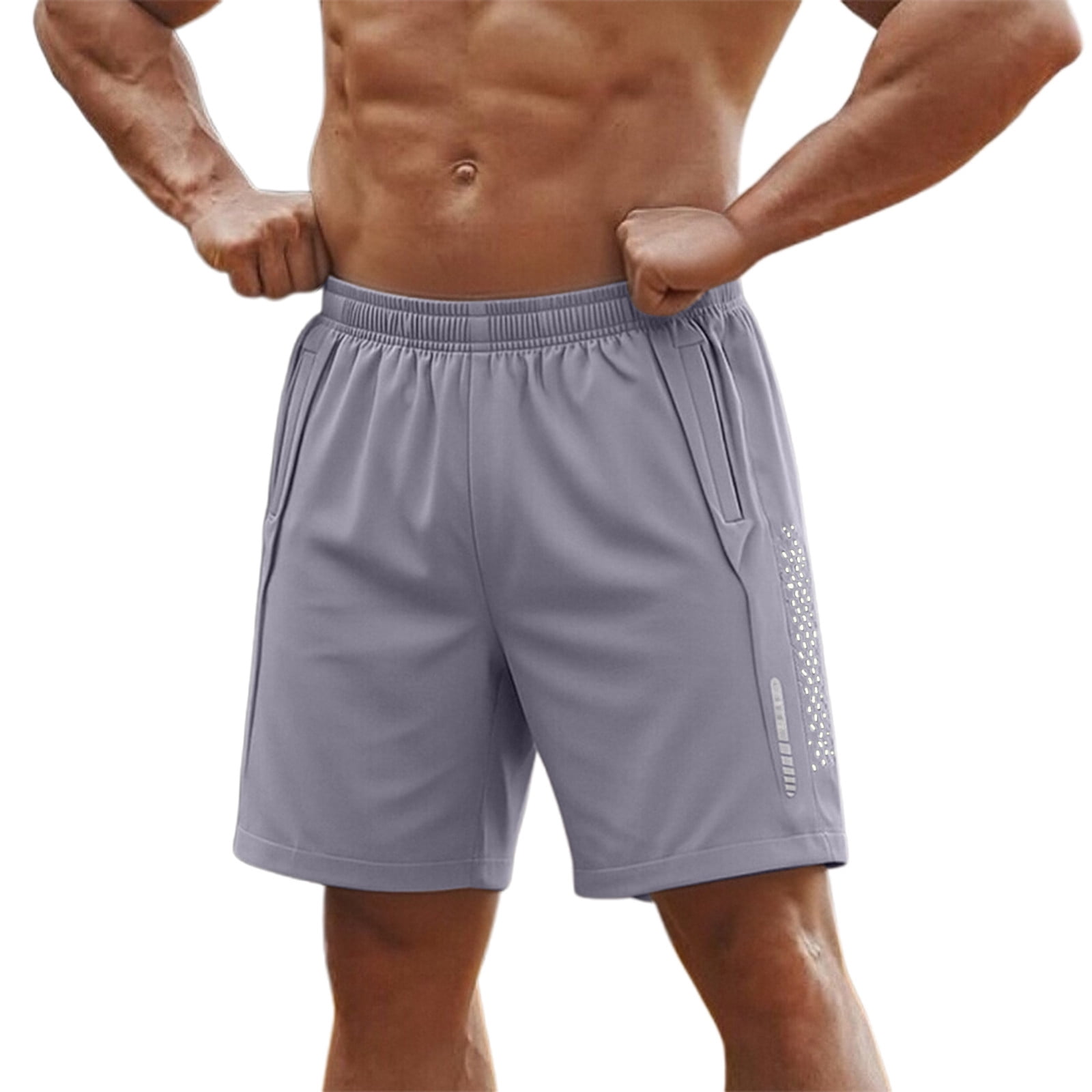 CAIVO Big Mens Athletic Shorts Gym Workout Sweatpant With Pockets ...