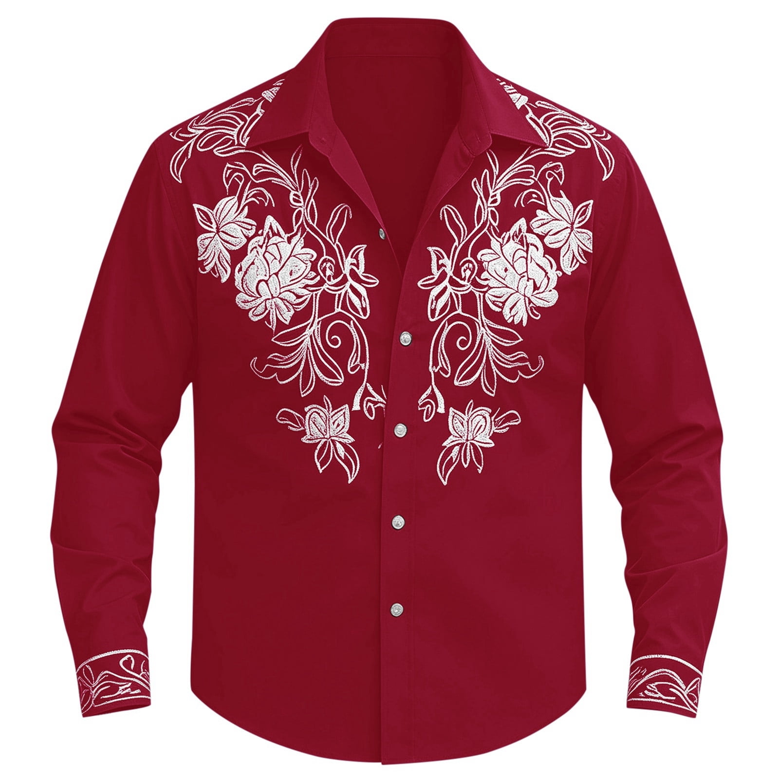 CAIVO Boys Blouse Western Cowboy Long Sleeve Button Down Shirt Classic ...