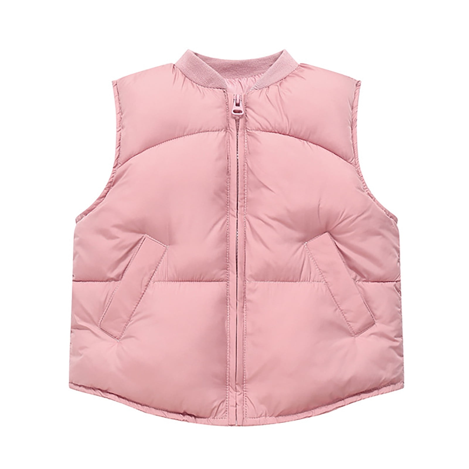 CAIVO Boys Down Vests Padded Sleeveless Jackets Solid Color Warm ...