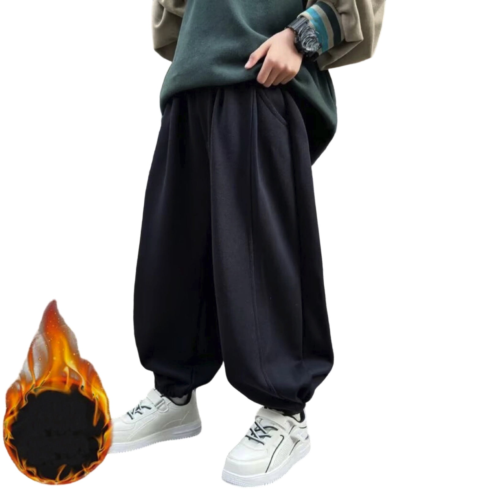 CAIVO Boys Jogger Pants Athletic Casual Trousers Kids Teenagers ...