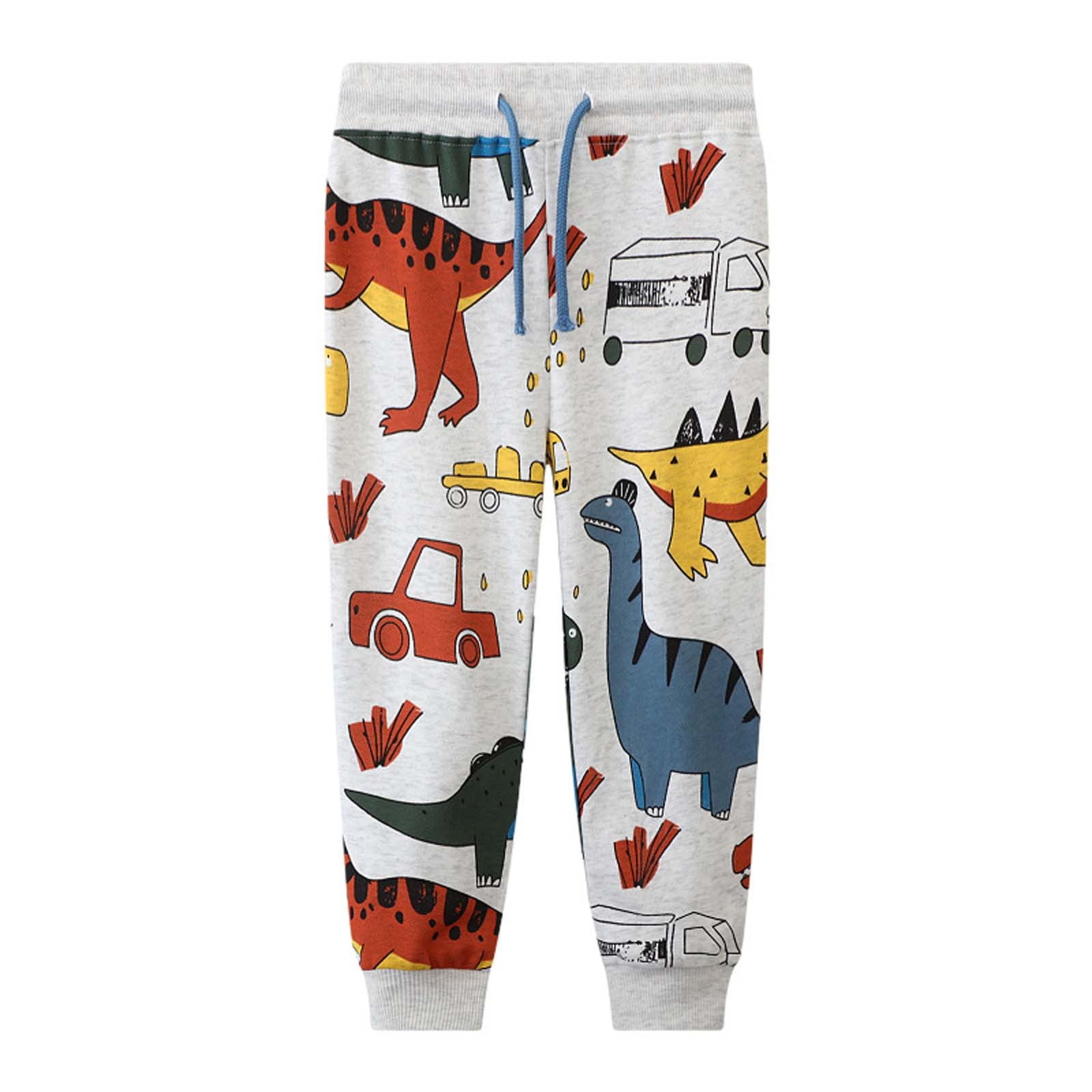 CAIVO Boys Pants Soft Knit Jogger Pants Kids Comfortable Cartoon Print ...