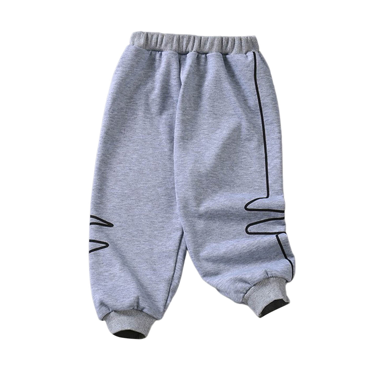 CAIVO Boys Pants With Curved Stripe Print Autumn Kids Trousers ...