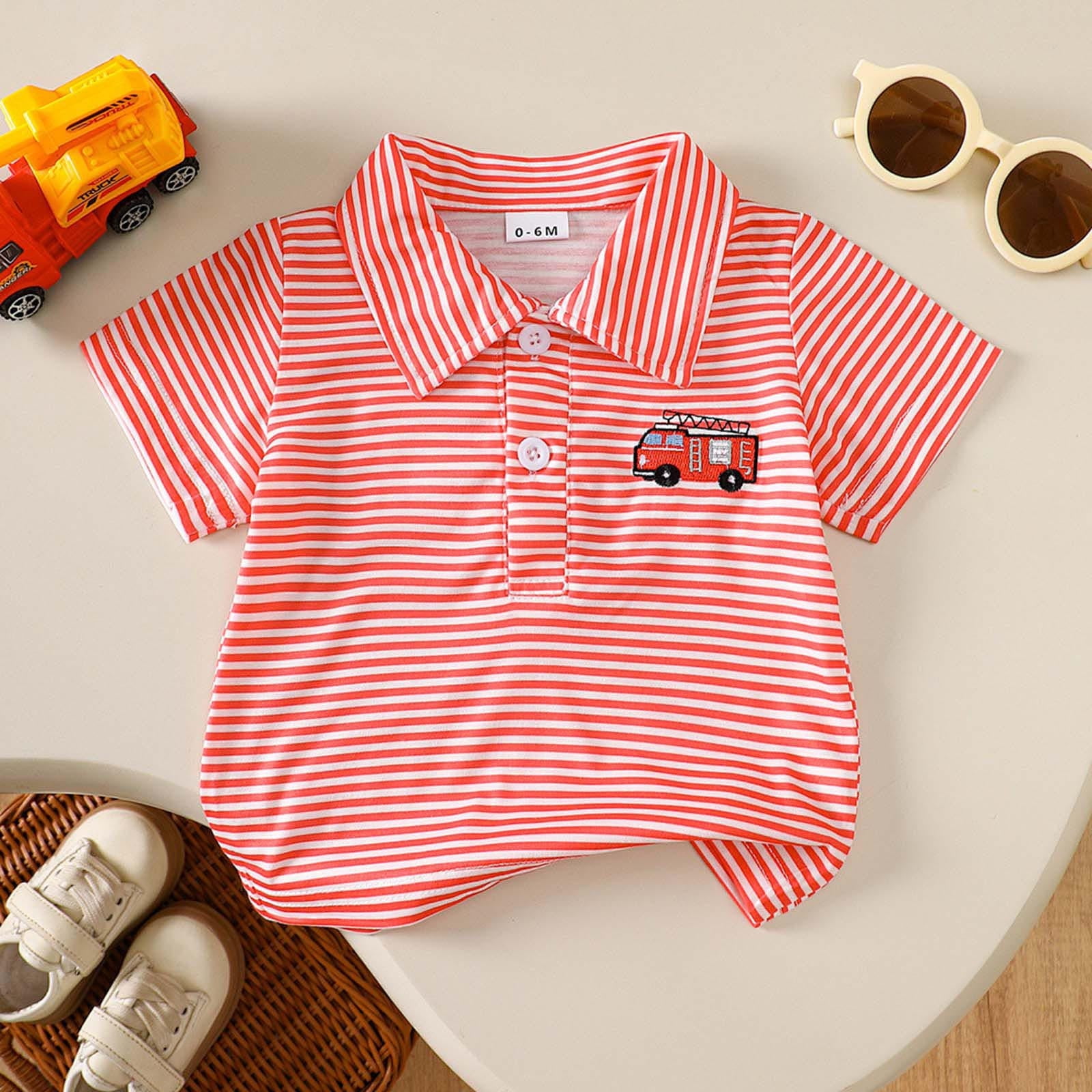 CAIVO Boys Polo Shirts Toddler Short Sleeve Summer Casual Gentleman ...