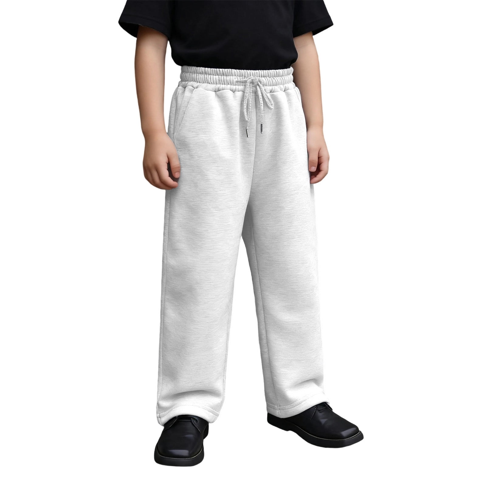 CAIVO Boys Straight Leg Pants With Slant Pockets Comfortable Casual ...