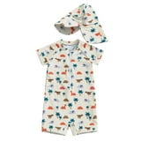 CAIVO Boys Sun Swim Shirt With Matching Swim Trunks Long Sleeve Rash ...