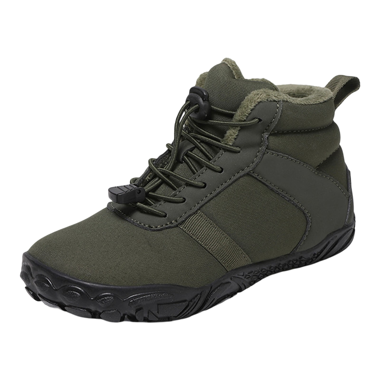 CAIVO Boys Winter Ankle Boots Shoes Warm Thermal Fuzzy High Top Outdoor ...