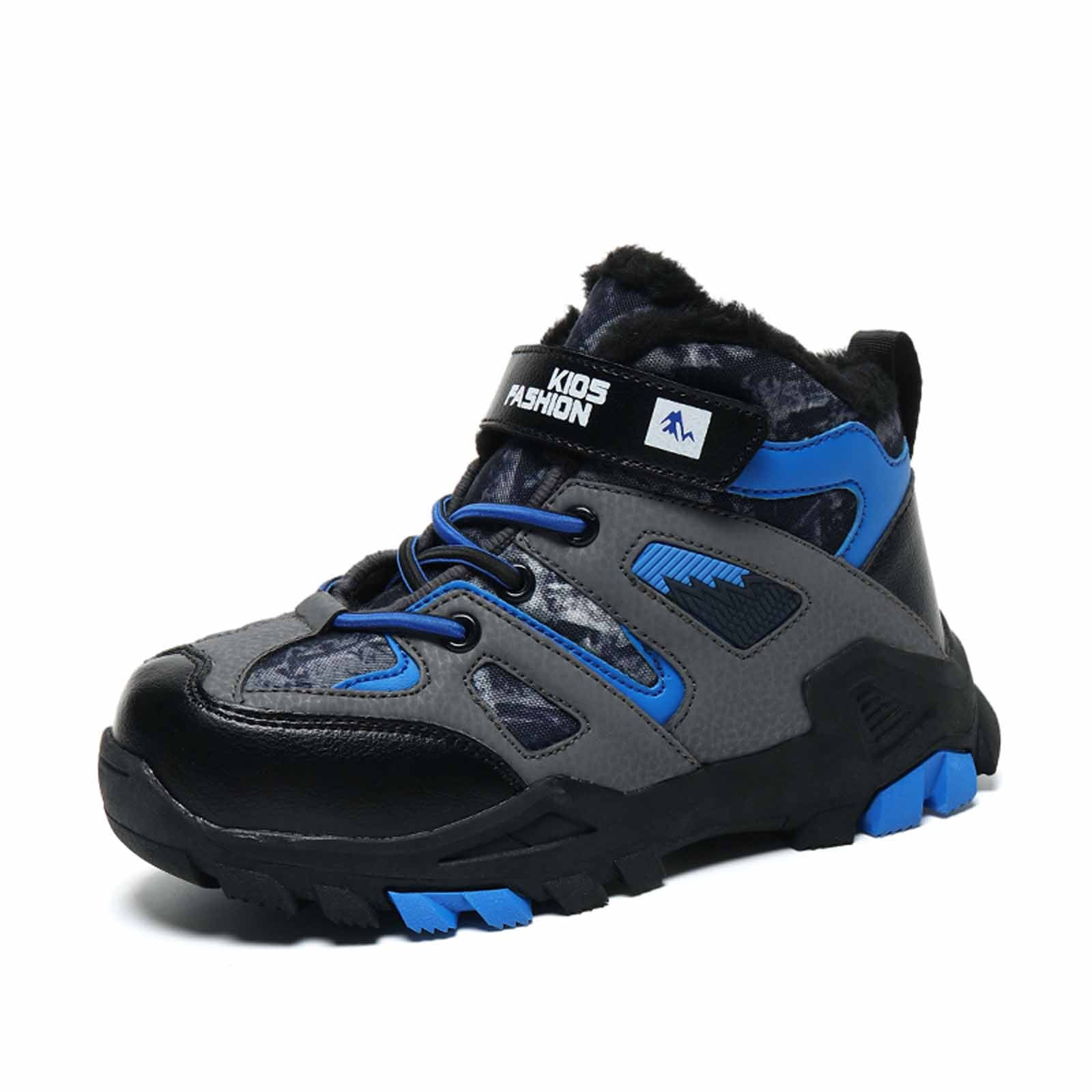 CAIVO Boys Winter Hiking Sneakers With Insulated Durable Sole Outdoor ...