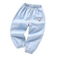 CAIVO Child Boys Girls Blue Denim Pants Summer Casual Loose Fit Cartoon ...