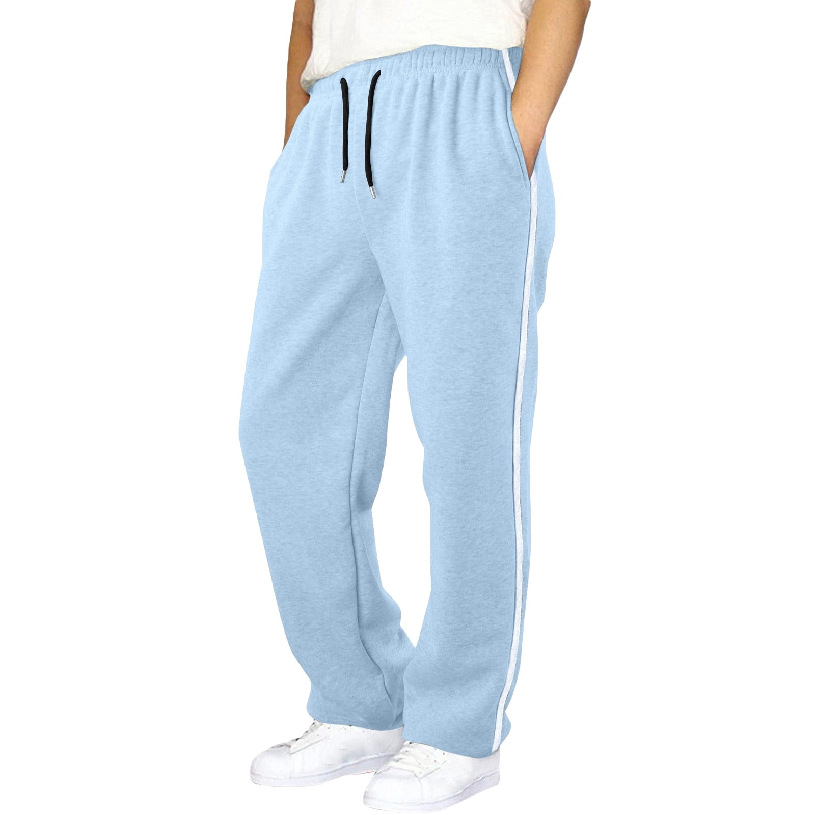 CAIVO Child Boys Girls Elastic Waist Loose Fit Casual Jogger Vertical ...