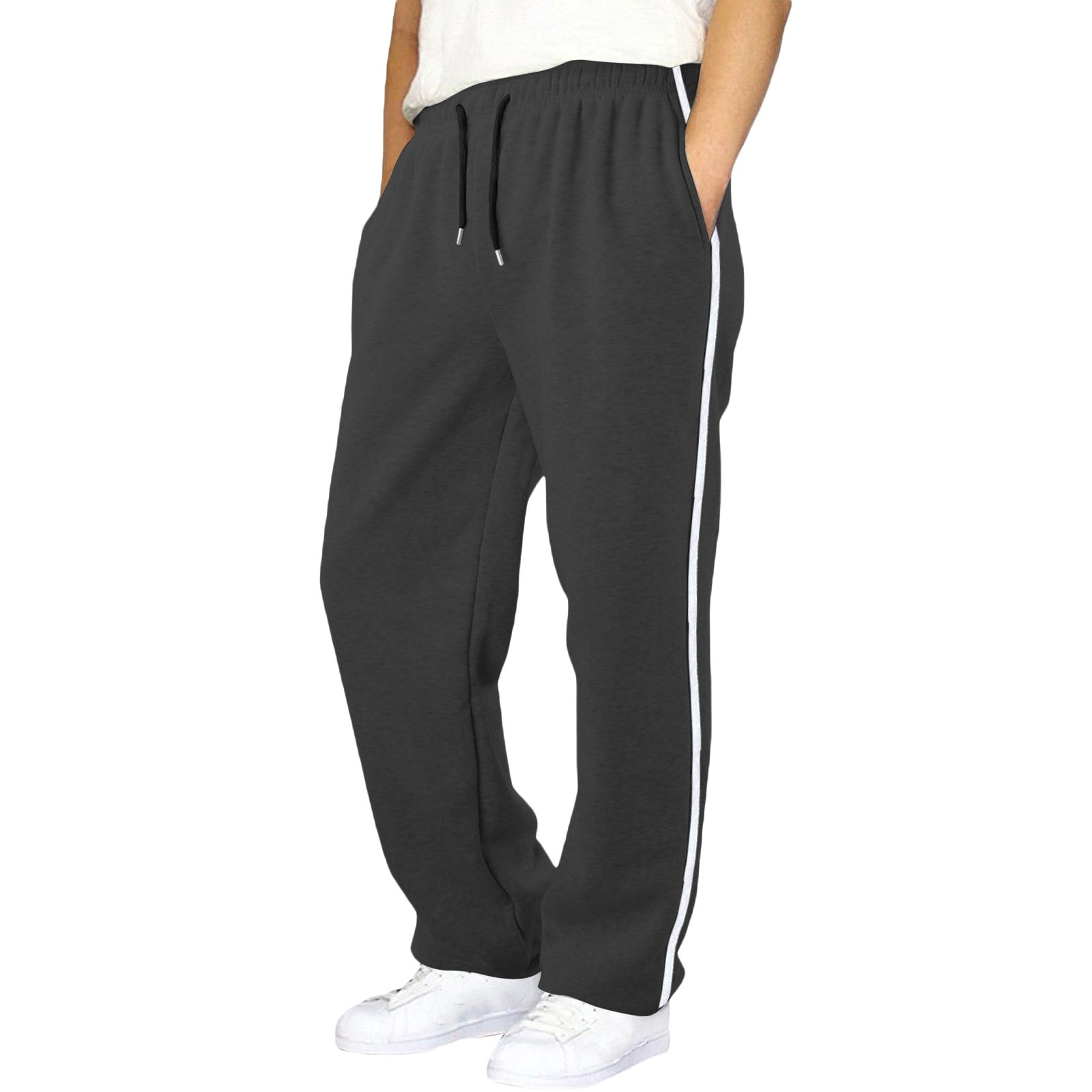 CAIVO Child Boys Girls Elastic Waist Loose Fit Casual Jogger Vertical ...