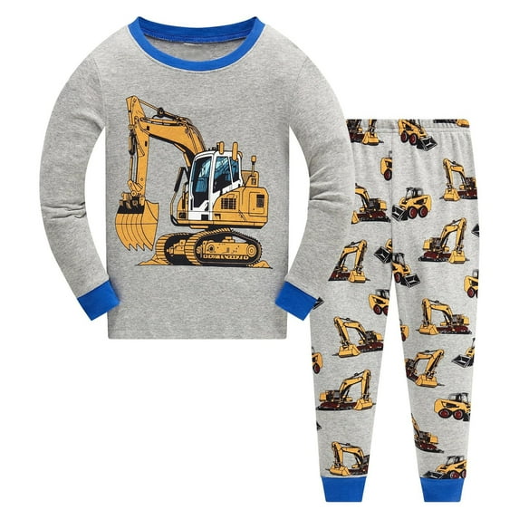 CAIVO Child Boys Girls Outfits Cartoon Pattern Kids Pants 2 Piece Pj's ...