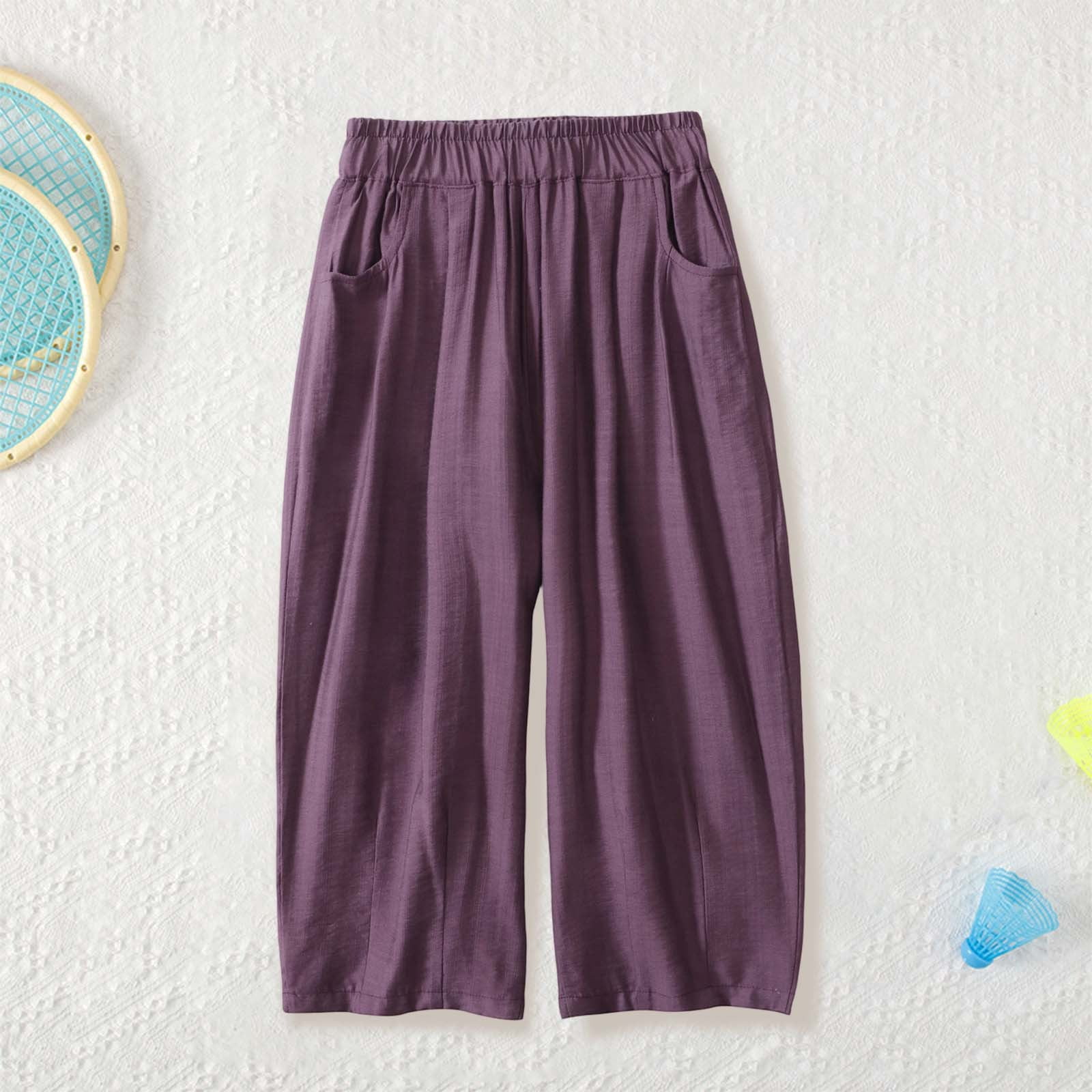 CAIVO Child Boys Summer Lightweight Ice Silk Pants For Kids Loose Fit ...
