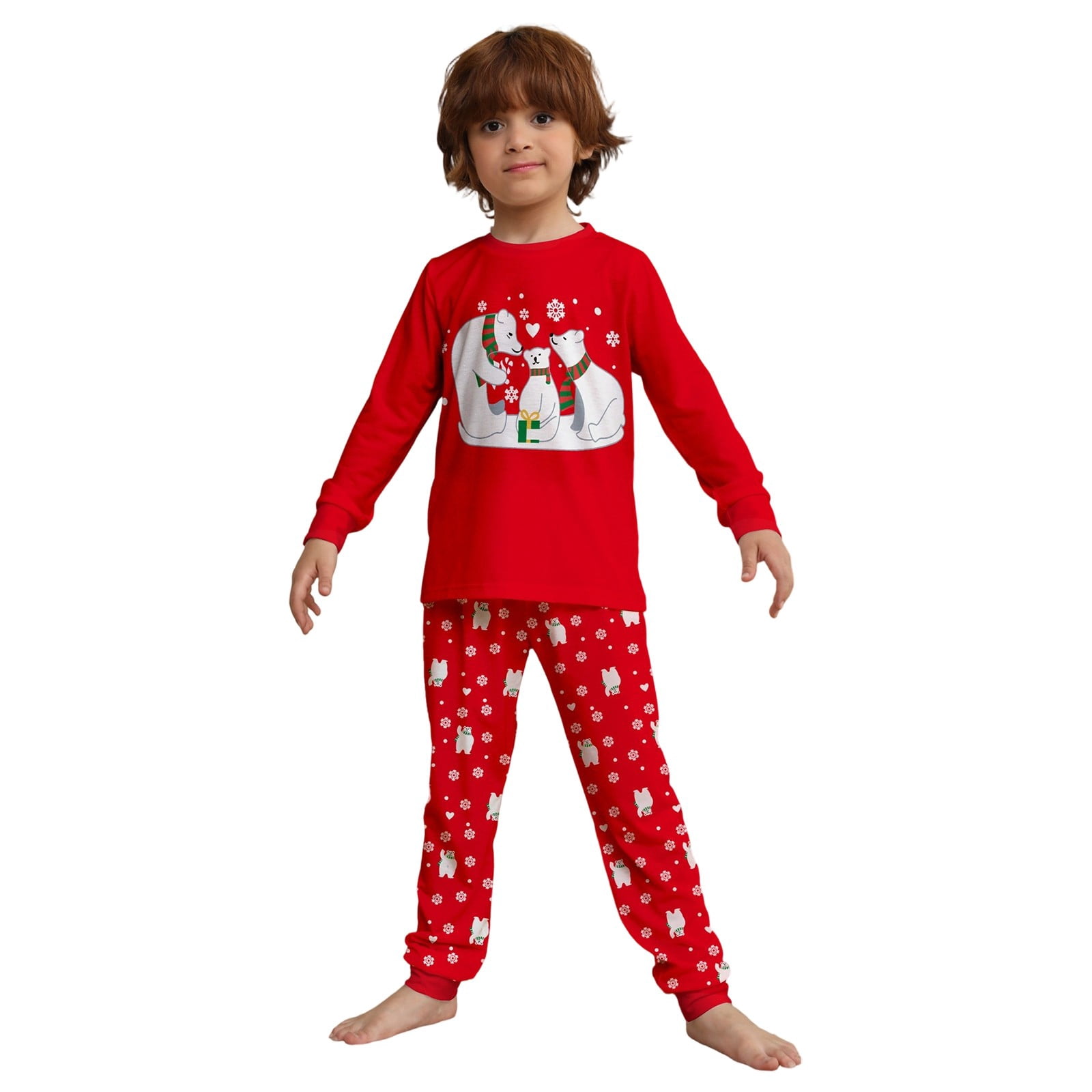 CAIVO Child Family Matching Pajamas Long Sleeve Tops Shirts Pants ...