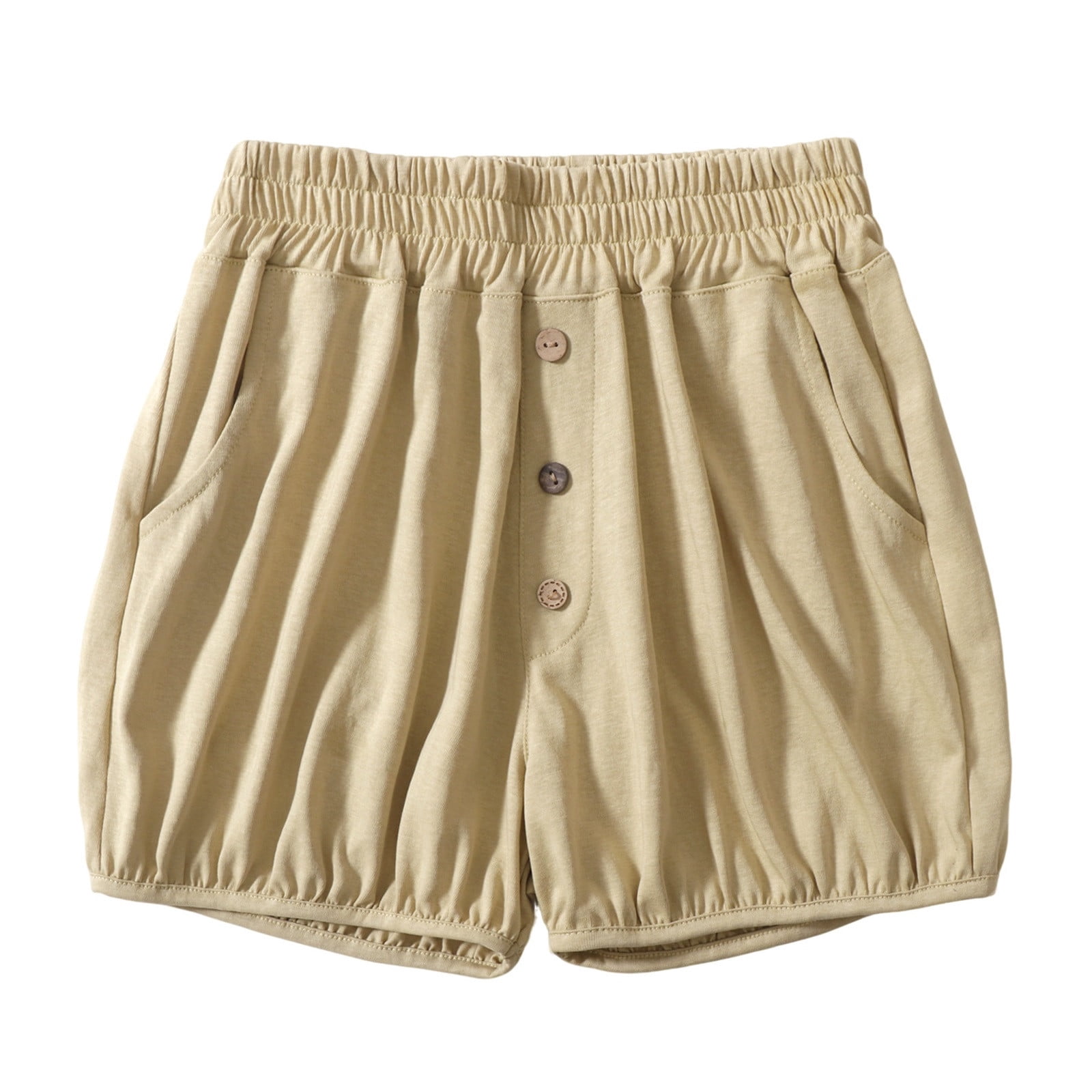 CAIVO Child Girls Boys Elastic Waist Puff Shorts Summer Toddler Kids ...
