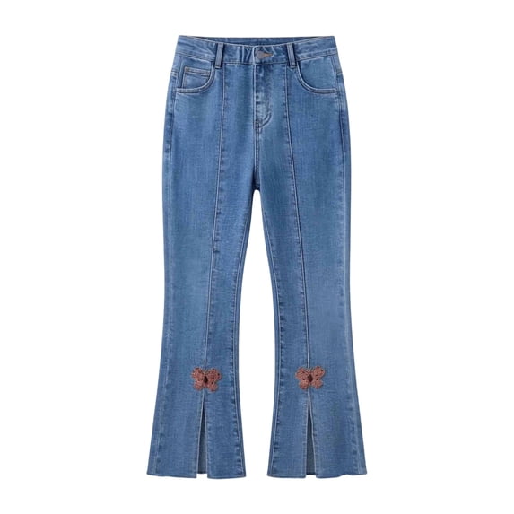 CAIVO Child Girls Denim Jeans For Girls Classic Slim Fit Everyday Wear ...