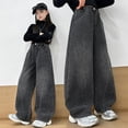 CAIVO Child Girls Fashion Cute Personality Pants Elastic Waist Wide Leg ...