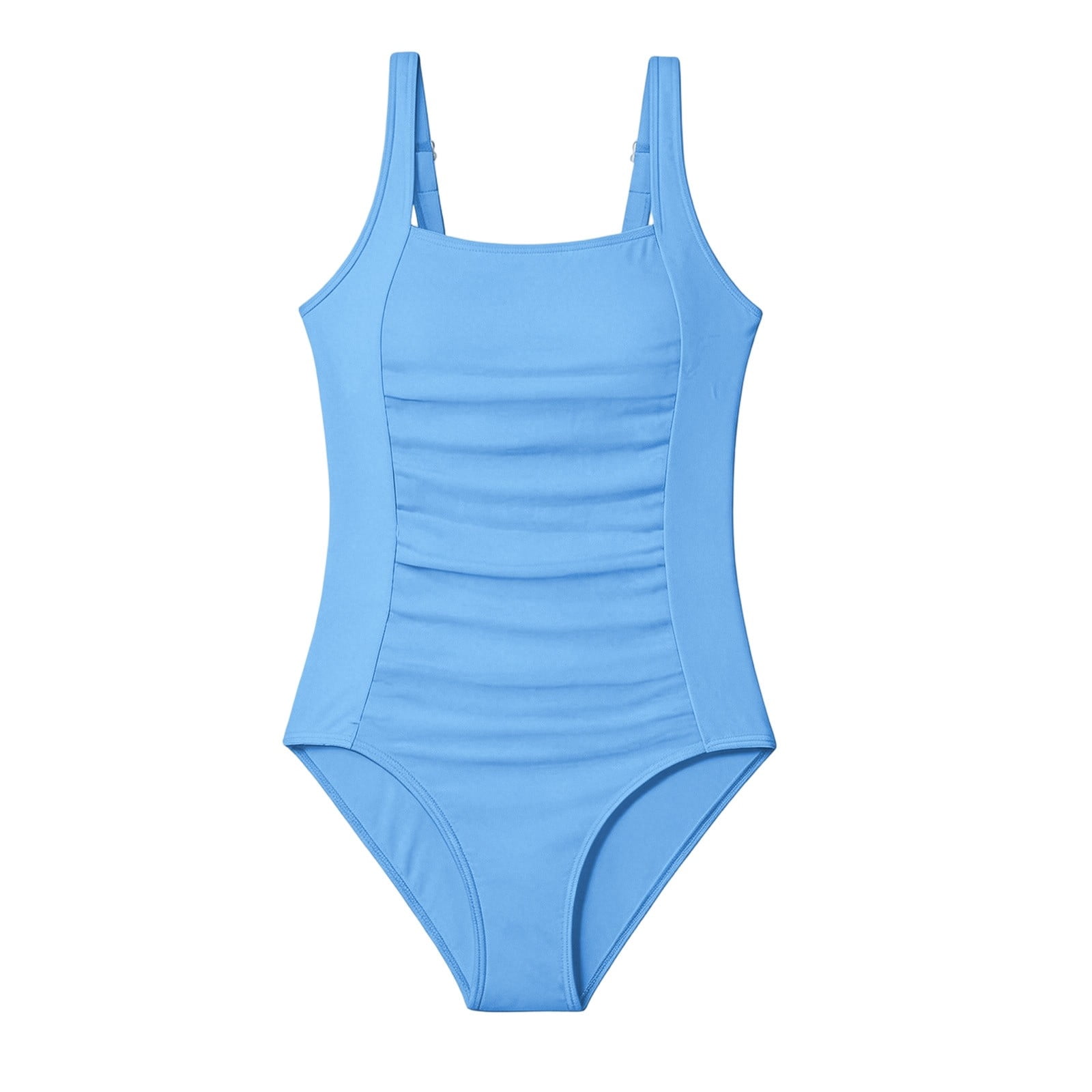 CAIVO Child Girls One-Piece Swimsuit Full Coverage Square Neck ...