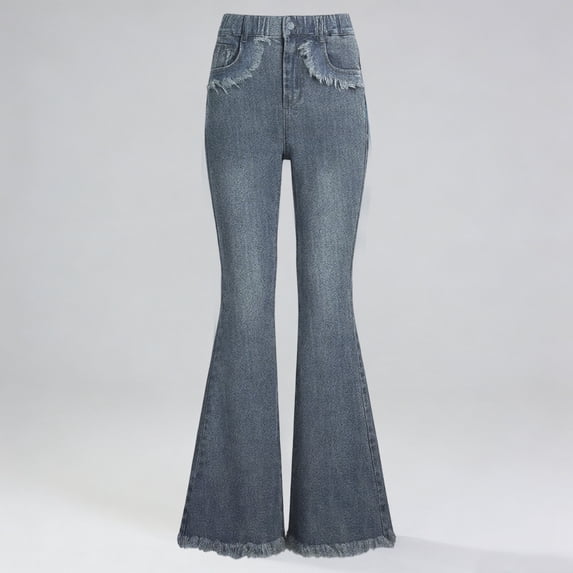 CAIVO Child Girls Stretch Denim Flared Pants Bootcut Jeans For ...