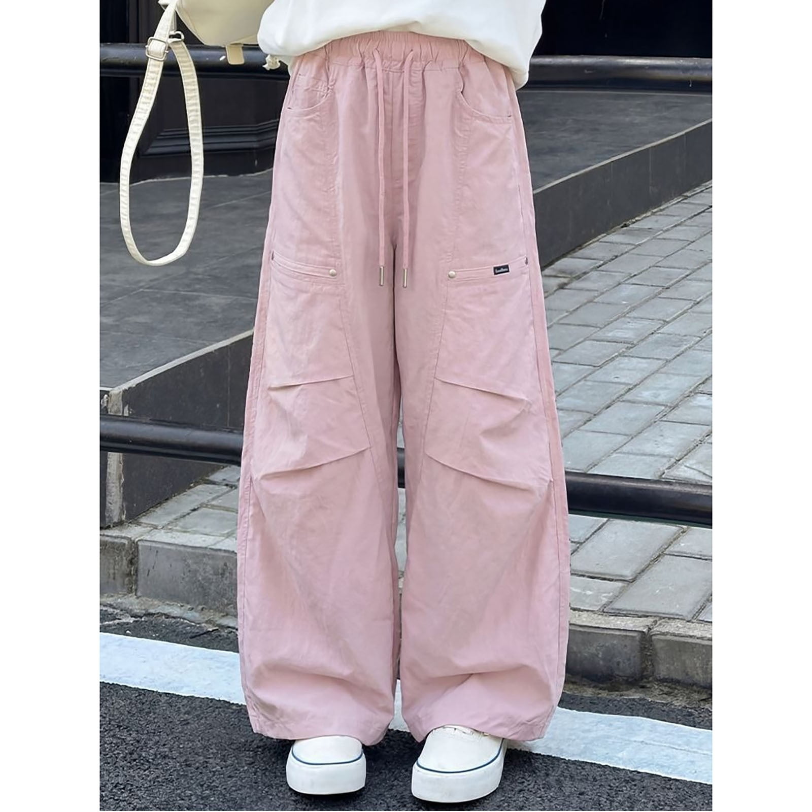 CAIVO Child Girls Summer Casual Pants Fashionable Loose Fit Long ...