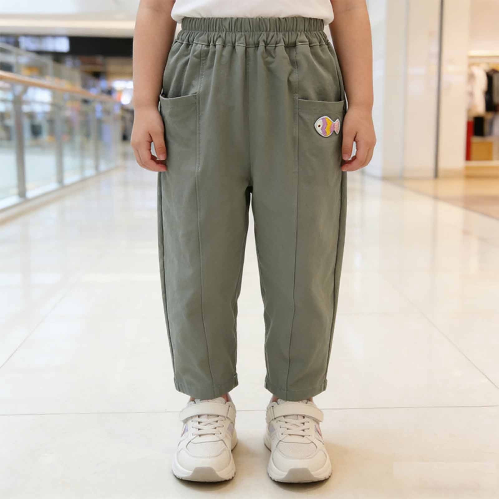 CAIVO Child Girls Summer Lightweight Beach Pants For Girls Breathable ...