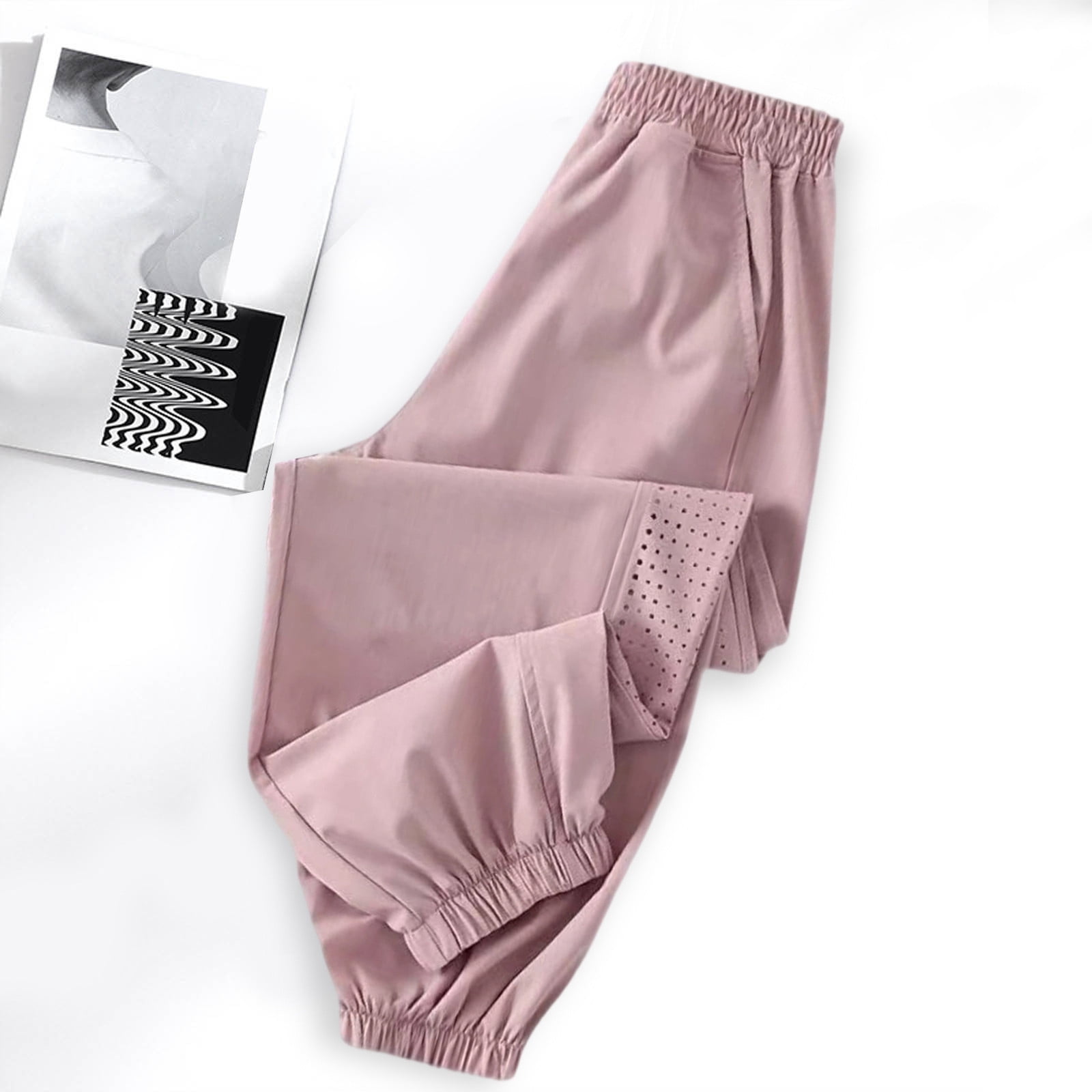 CAIVO Child Girls Summer Lightweight Pants Soft Joggers Loose Fit ...
