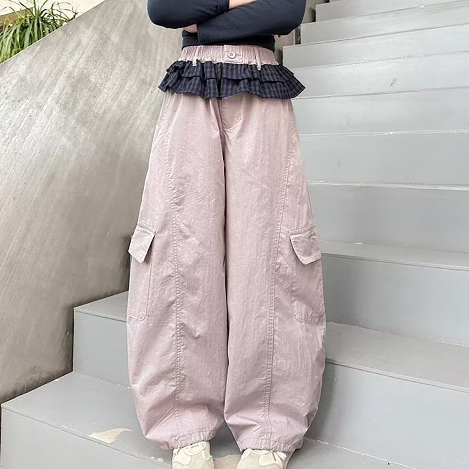 CAIVO Child Girls Wide Leg Pants Summer Lightweight Casual Trousers ...