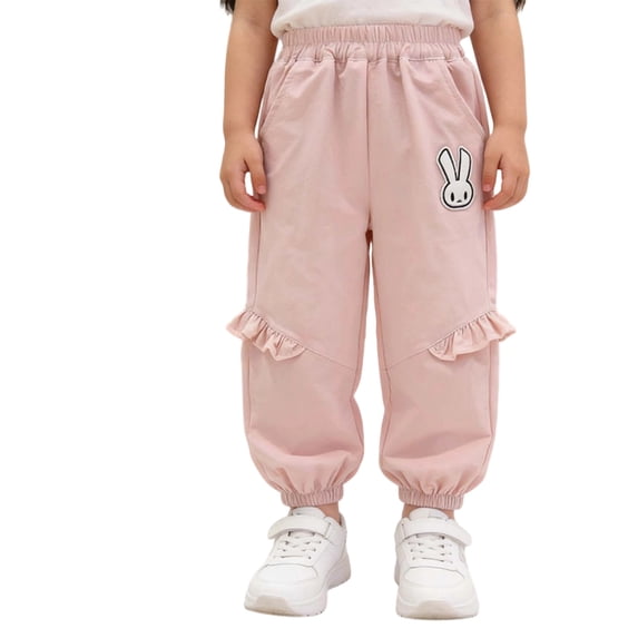 CAIVO Child Lightweight Girls Pants For Kids With Adjustable Ankles And ...