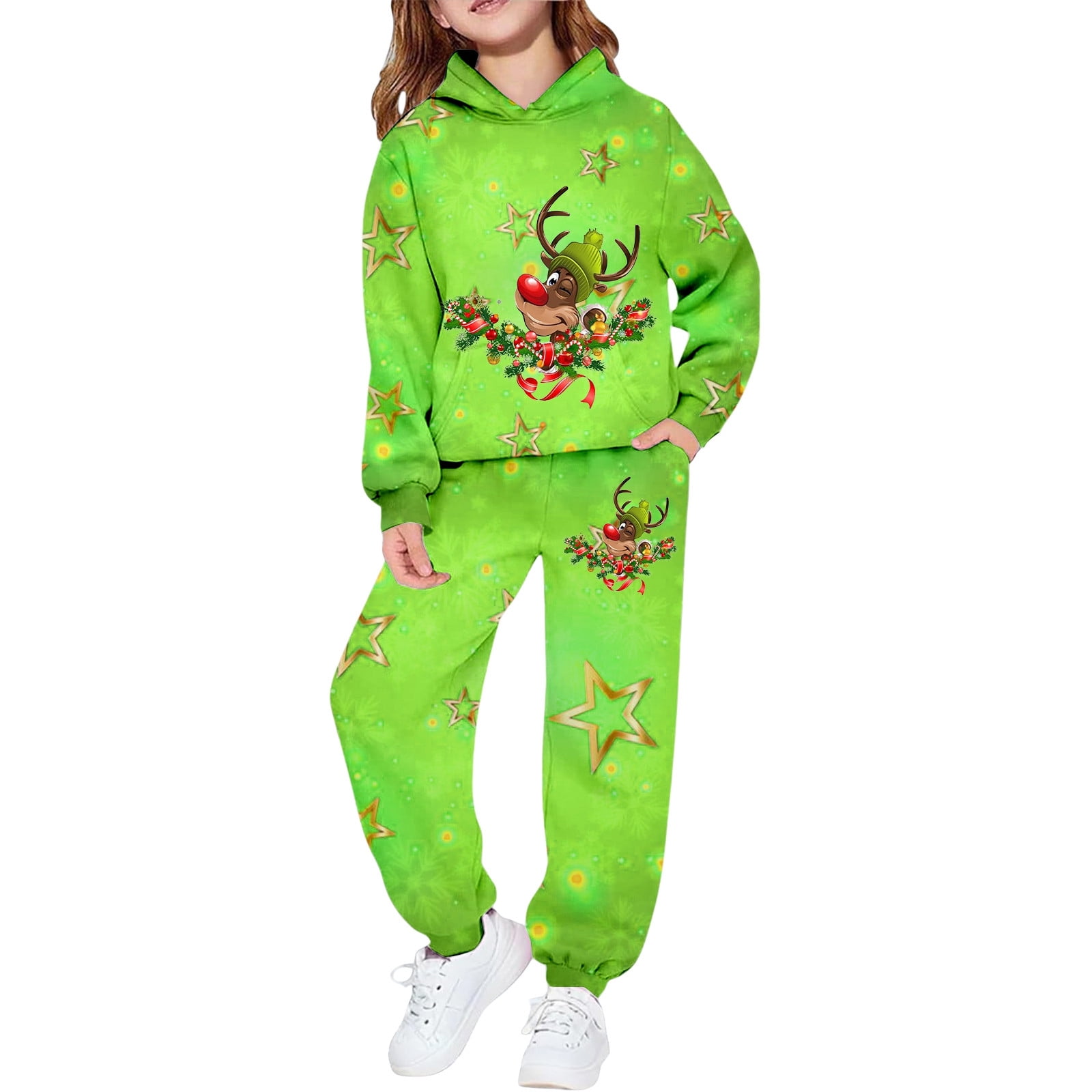 CAIVO Child Long Sleeve Boys Christmas Outfit Sets Two Piece Matching ...