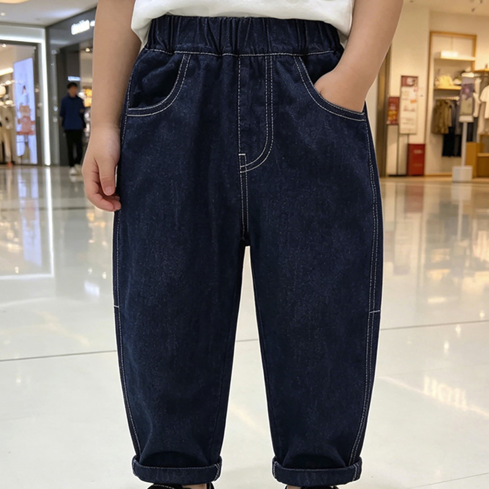CAIVO Child Soft Denim Boy Pants For Kids Lightweight Summer Straight ...