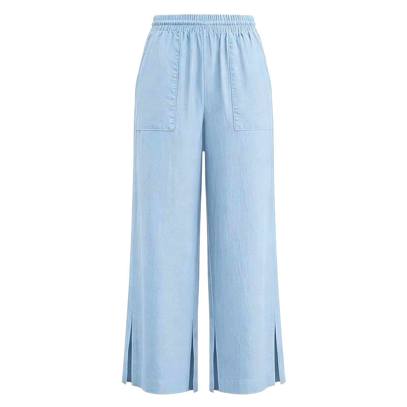 CAIVO Child Solid Color Casual Pants Boys Girls Classic Everyday Summer ...