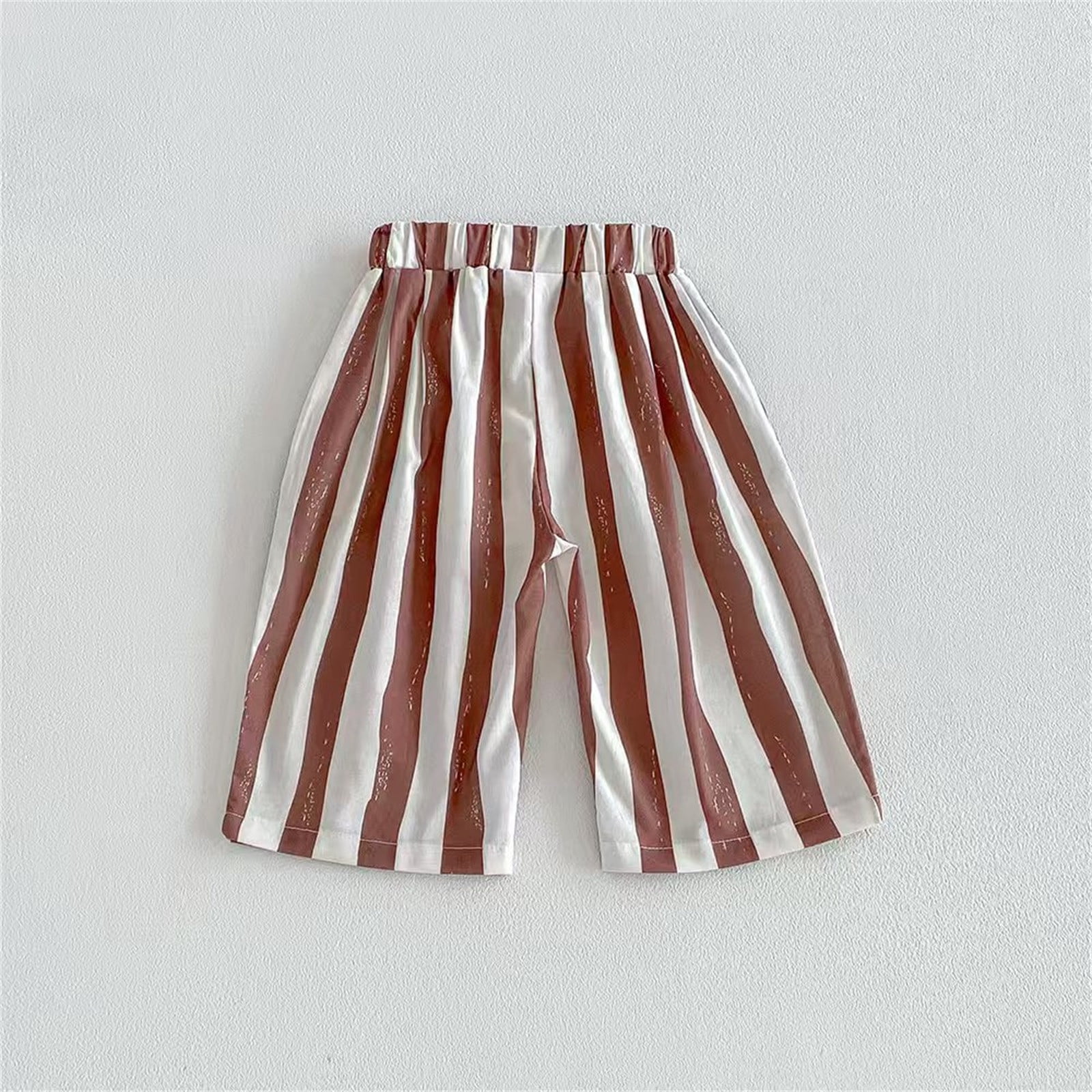 CAIVO Child Vertically Striped Casual Pants For Kids Easy Pull On Wide ...