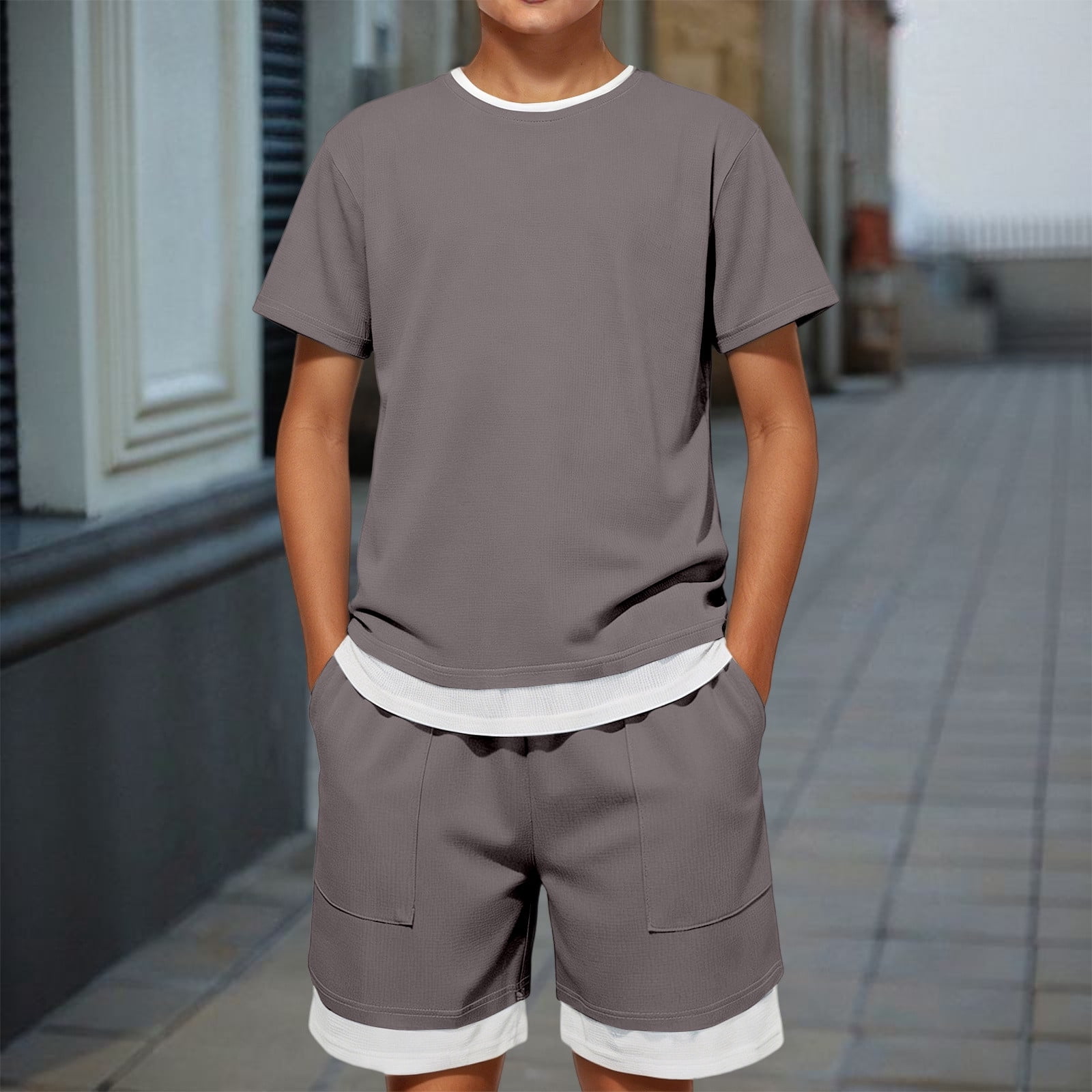 CAIVO Children Boys Summer Outfit Sets Two Piece Casual Kids ...