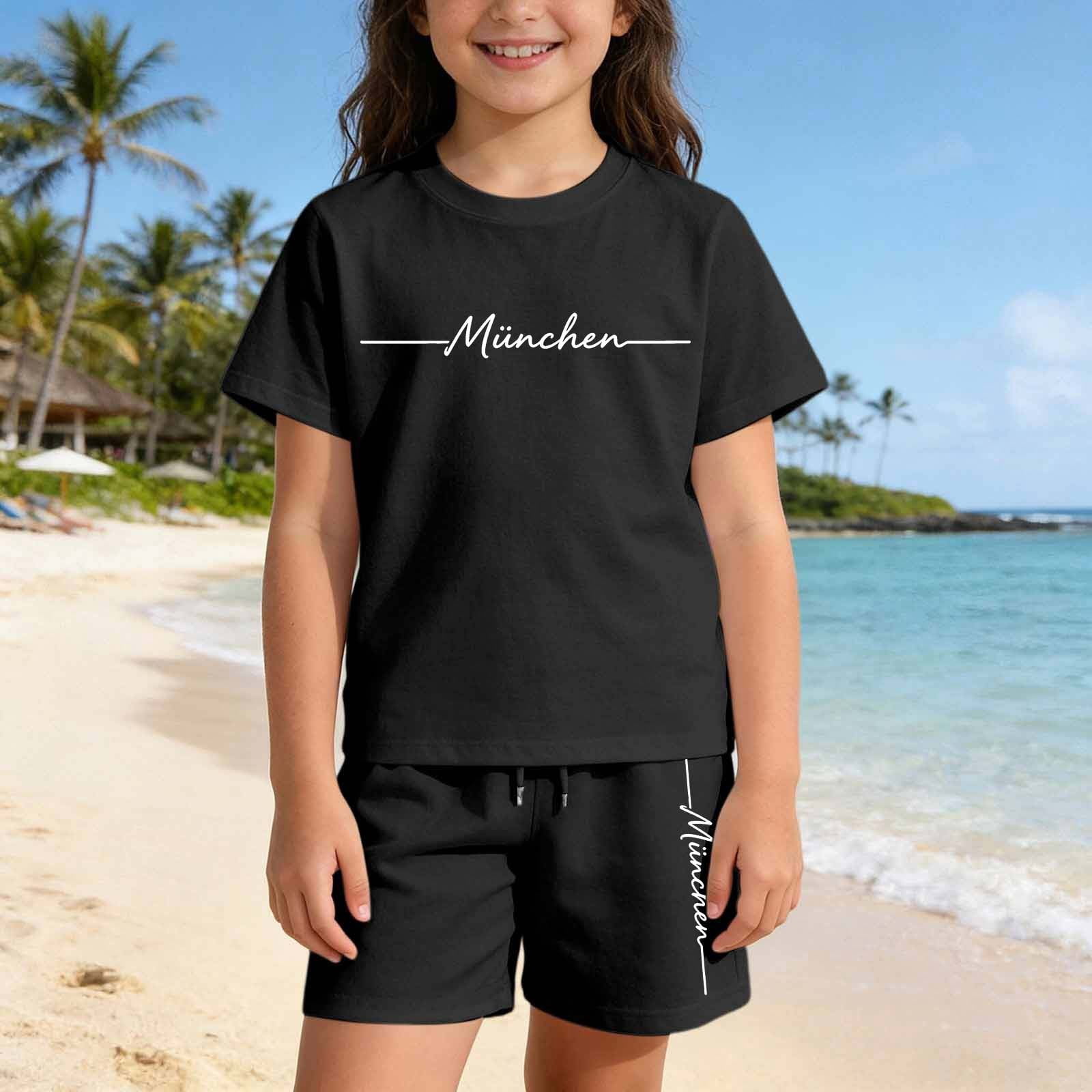 CAIVO Children Casual Alphabet Print O-Neck Short Sleeve T-Shirts With ...