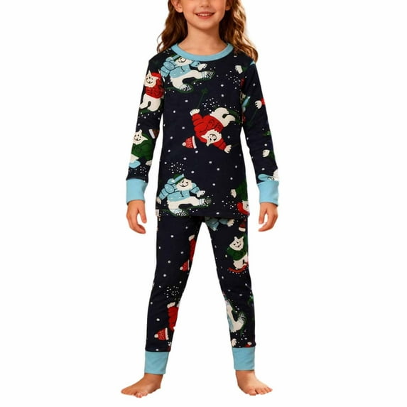 CAIVO Children Long Sleeve Tops Shirts Pants Outfits Christmas O-Neck ...