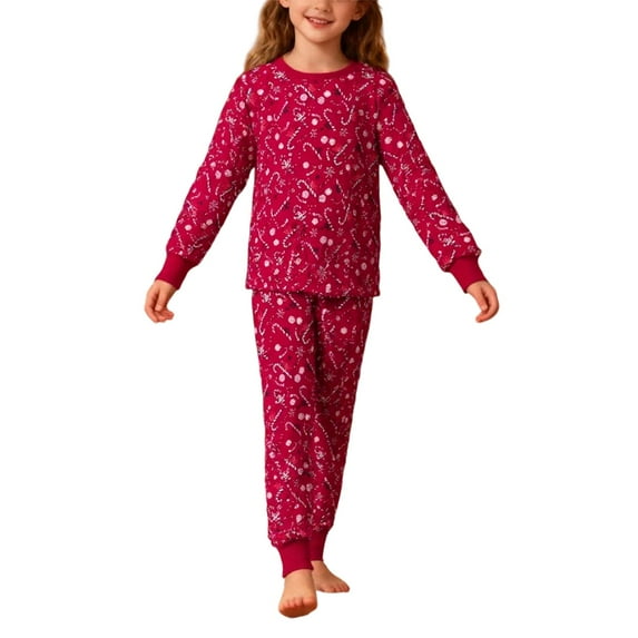 CAIVO Children Long Sleeve Tops Shirts Pants Outfits Christmas O-Neck ...