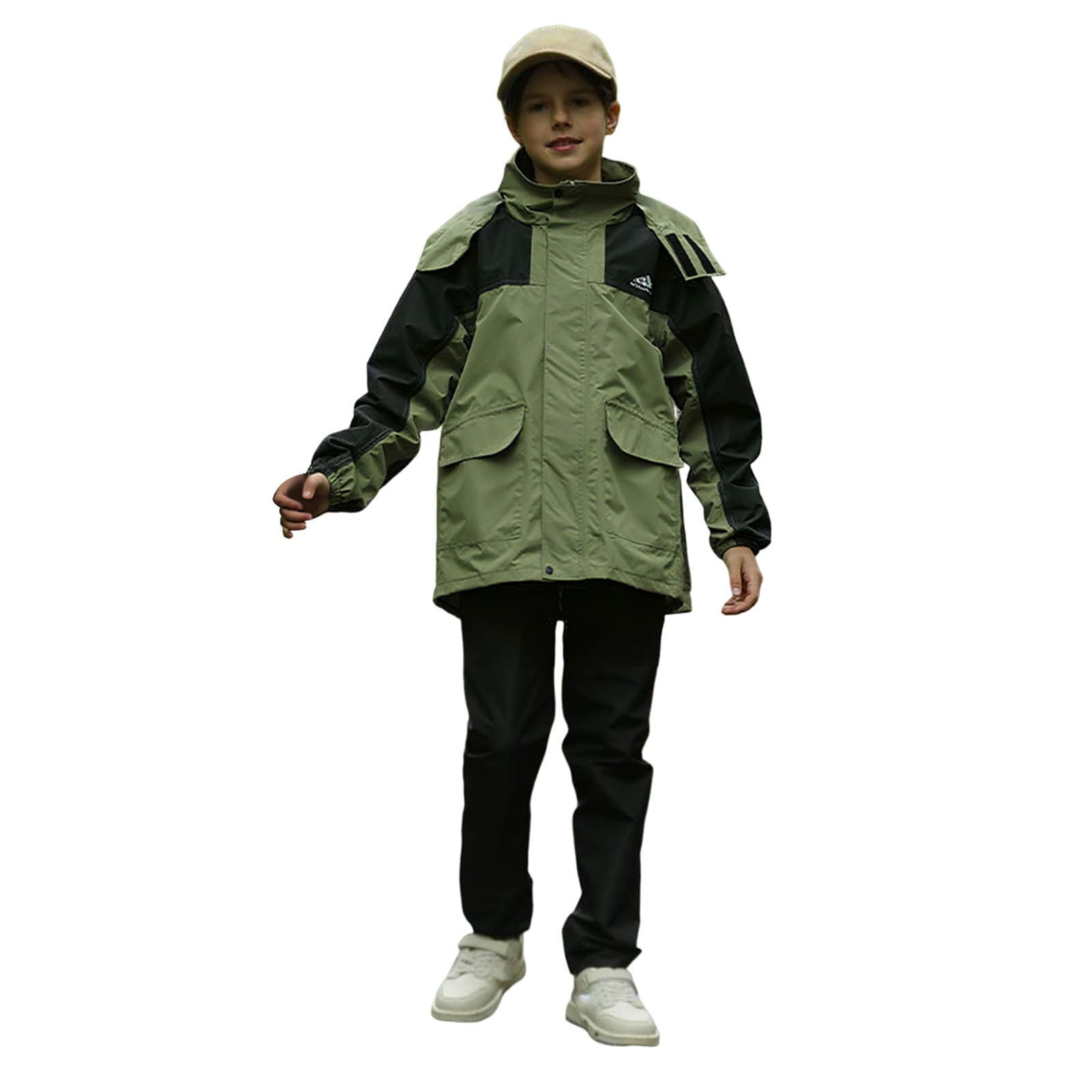 CAIVO Children Rain Long Sleeve Jackets Coats And Rain Trousers Unisex ...