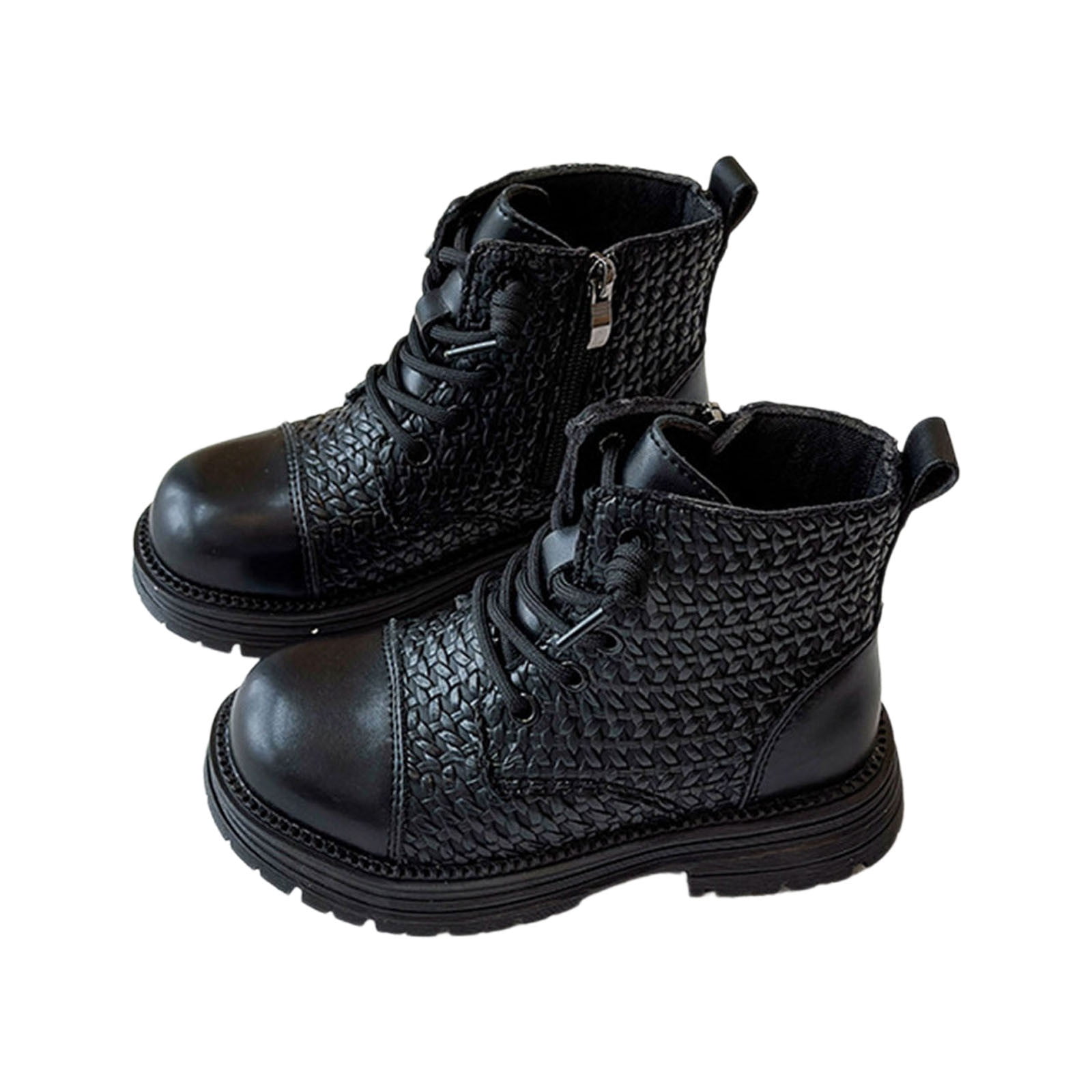 CAIVO Children Woven Fall Winter Boots Girls Soft Sole Short Booties ...