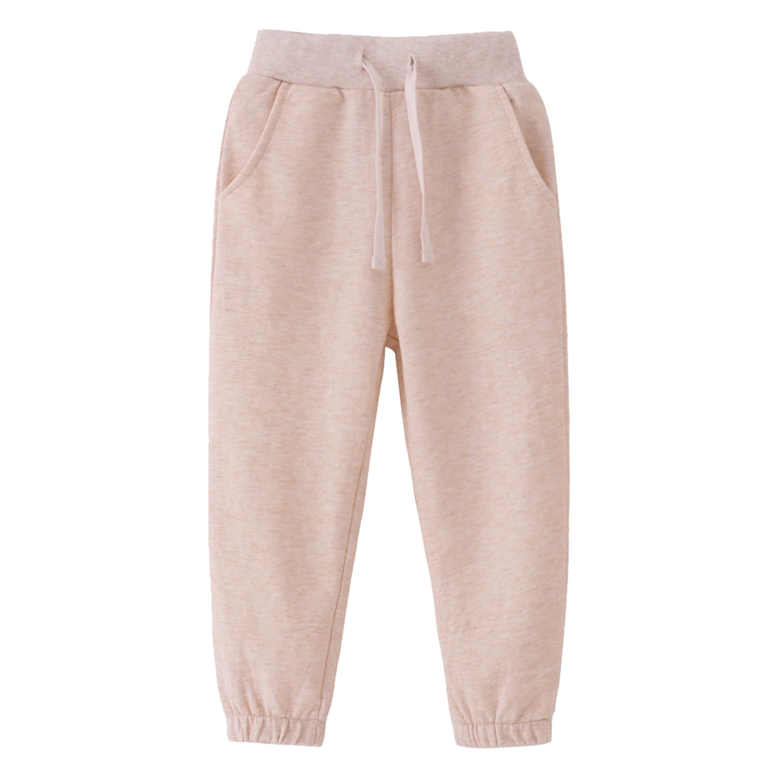 CAIVO Girls Autumn Winter Long Pants Solid Color Sports Elastic ...