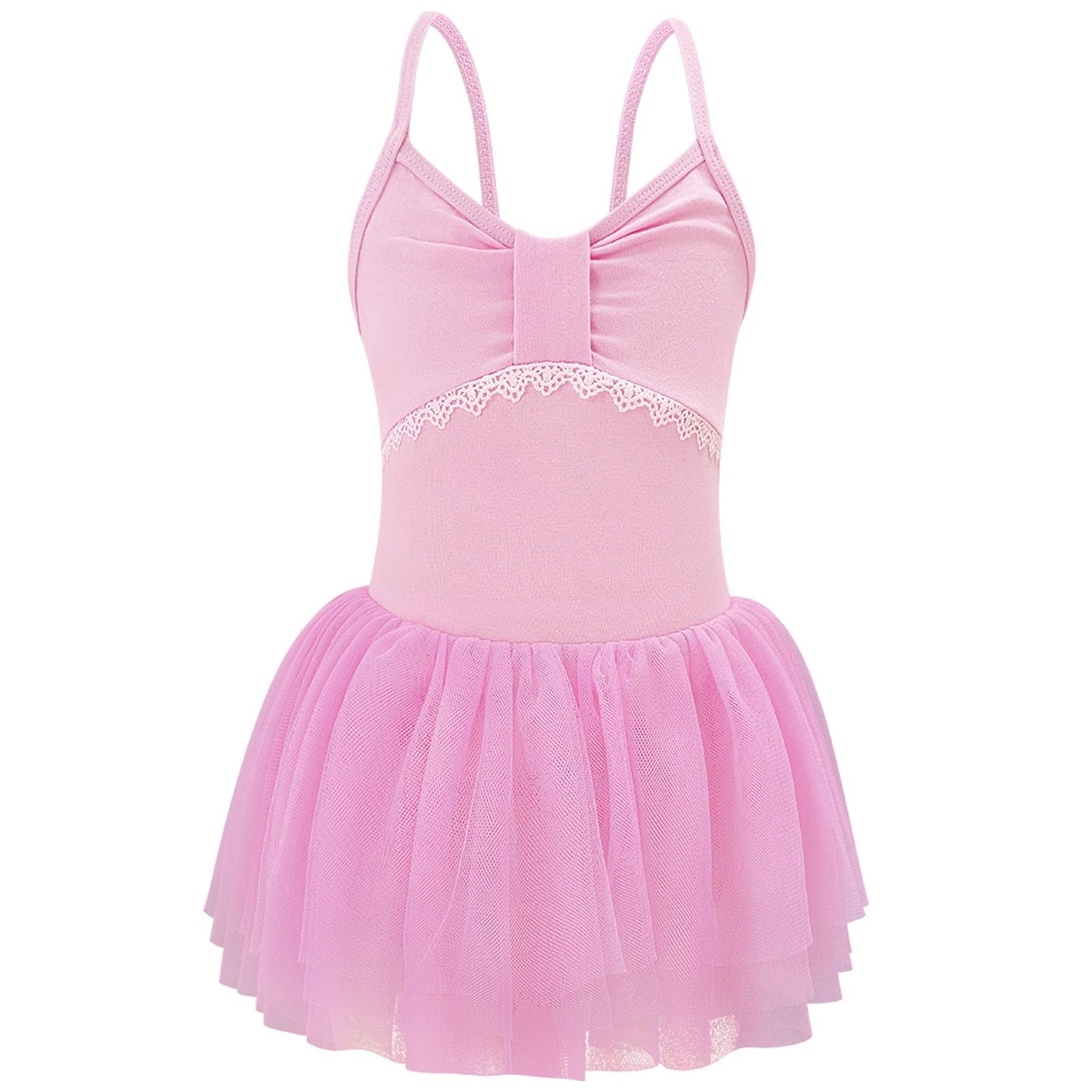 CAIVO Girls Ballet Dance Dress Tutu Leotard With Lace Ruffle Skirt ...