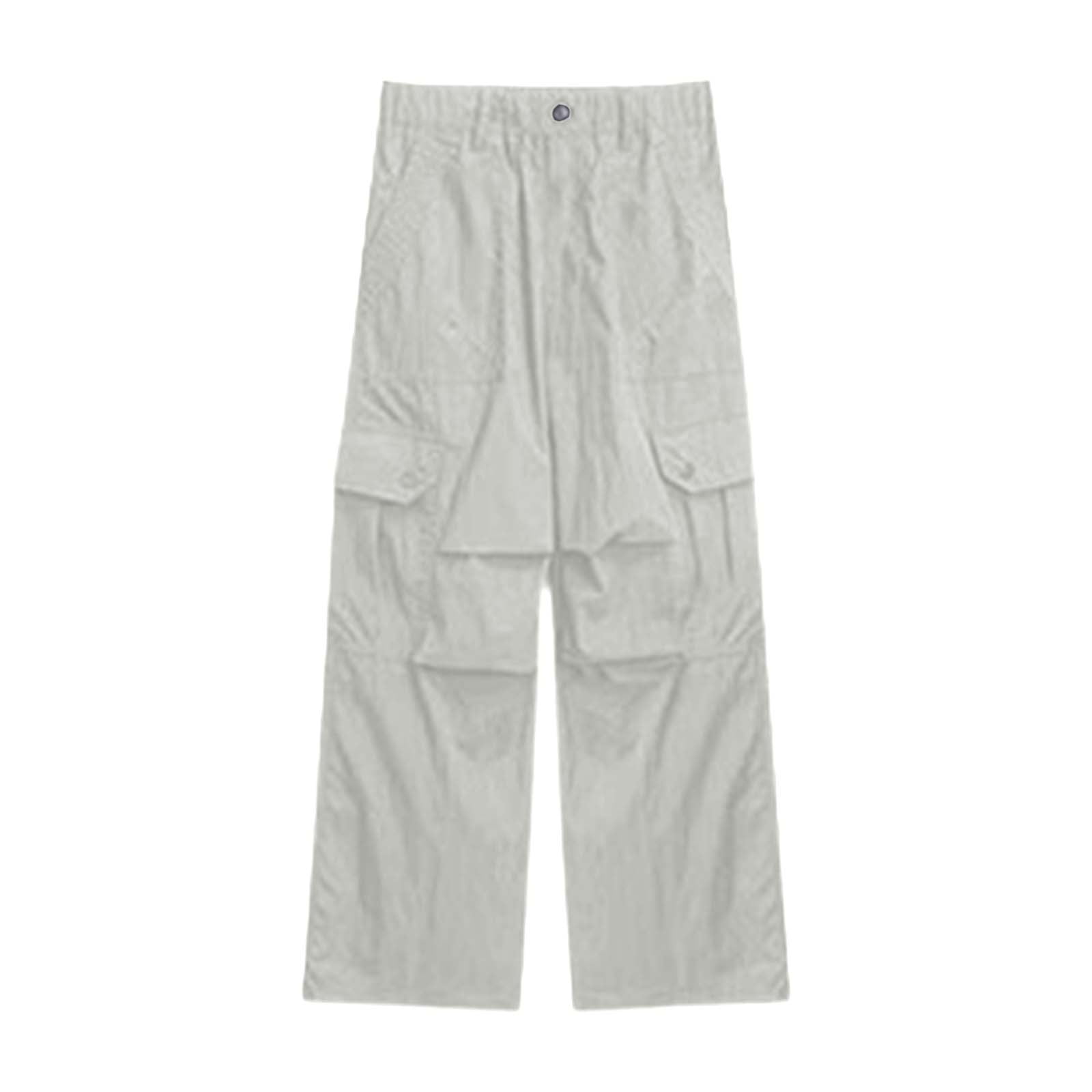 CAIVO Girls Cargo Pants Slacks Trousers Wide Leg Casual Comfortable ...