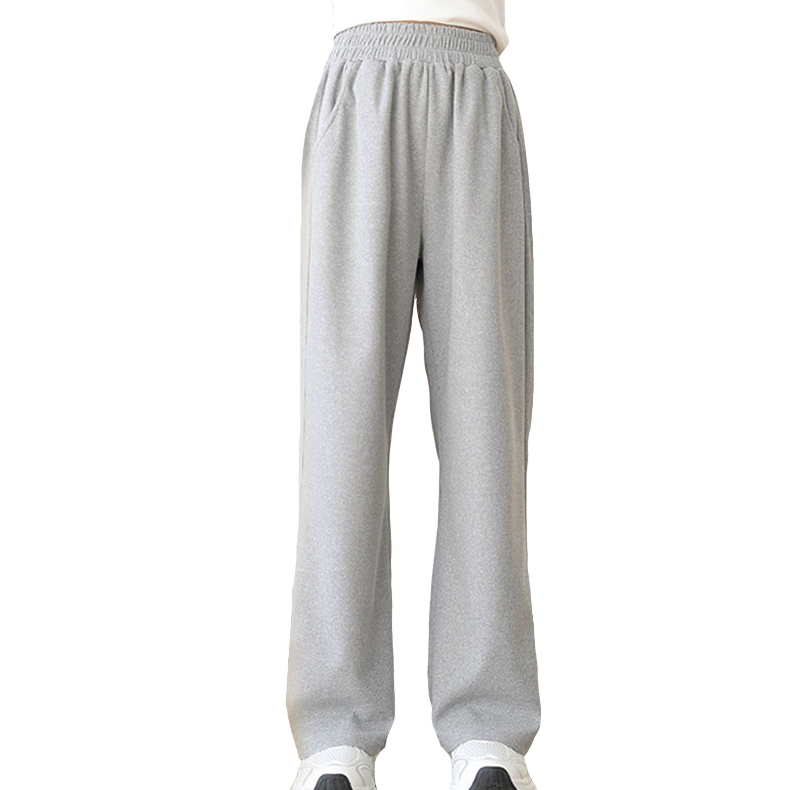 CAIVO Girls Casual Pants Slacks Trousers Straight Leg Wide Leg Joggers ...