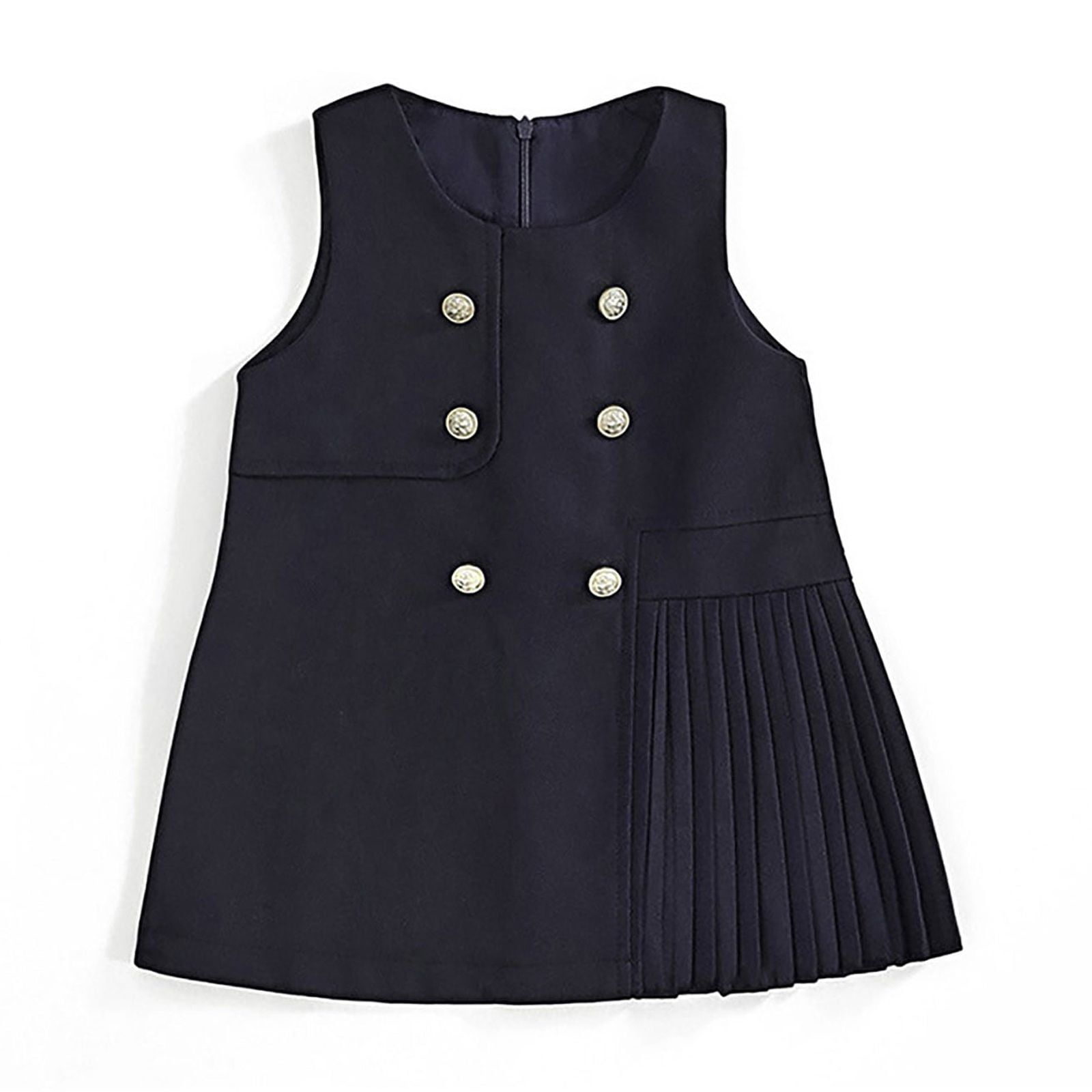 CAIVO Girls Classic Vests Dress Double Preppy Style Autumn Winter ...