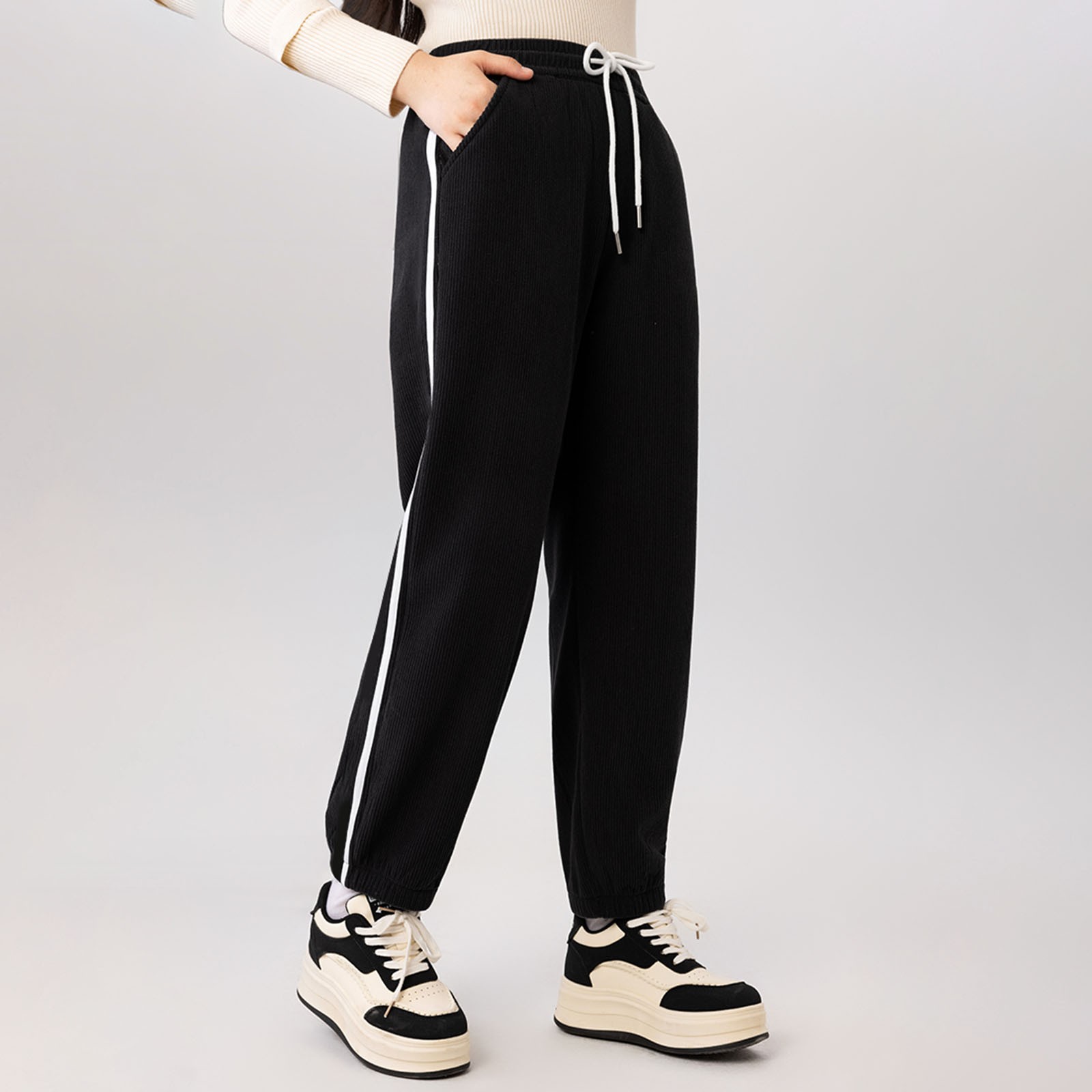 CAIVO Girls Corduroy Pants Winter Fuzzy Thick Casual Trousers For ...